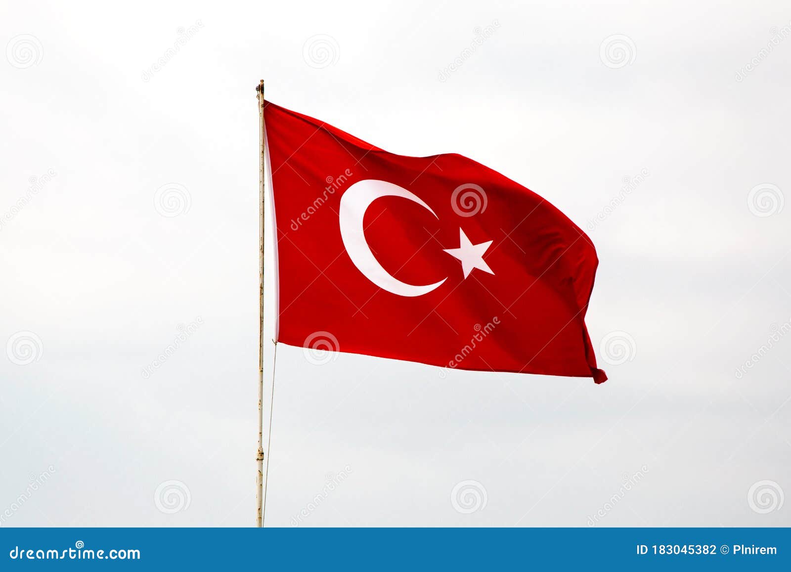 Turkish Flag. Red and White Stock Photo - Image of october, crescent ...