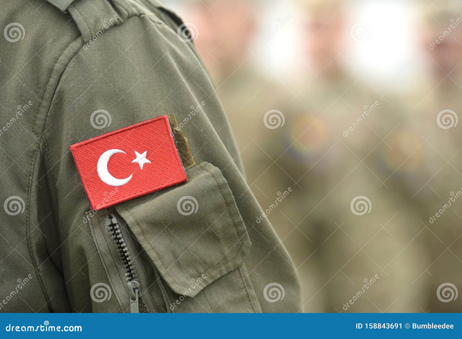 Turkish Flag on Turkey Army Uniform. Turkey Troops Stock Image - Image ...