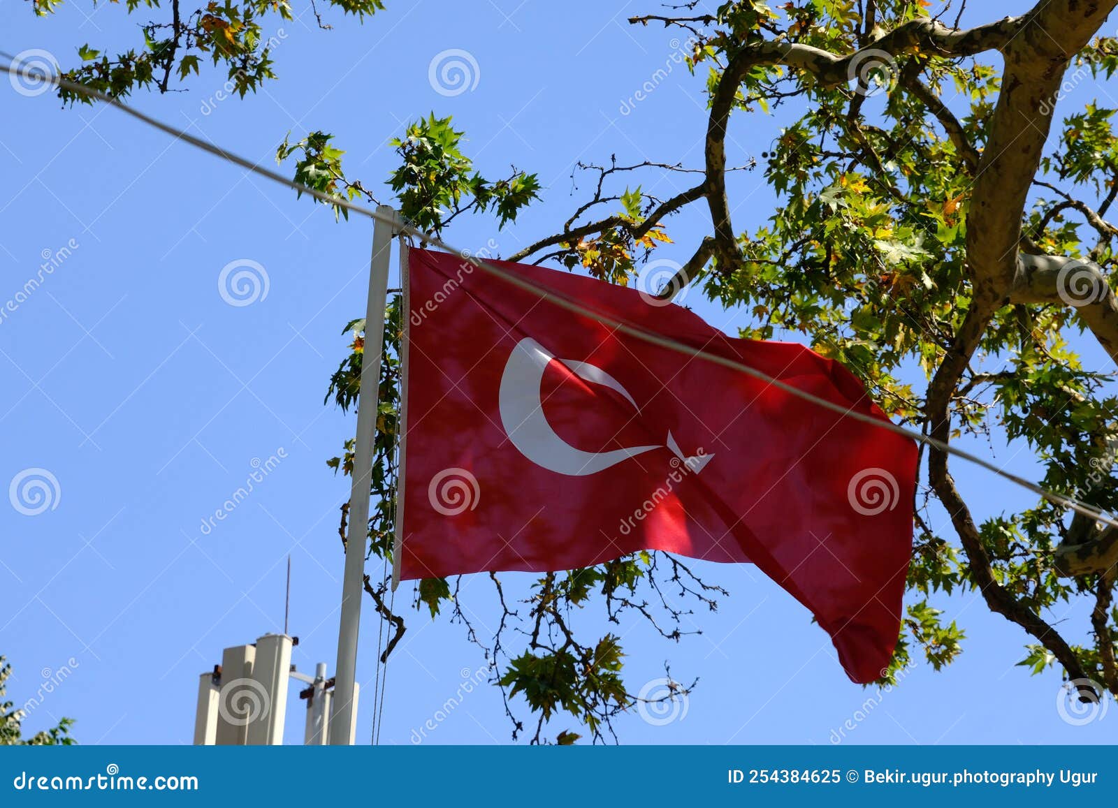 Turkish Flag stock image. Image of liberty, glory, moon - 254384625
