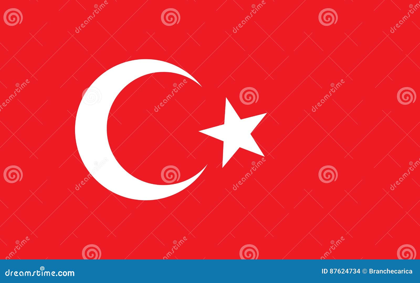 Turkish Flag Waving In The Wind. Realistic Flag Background ...