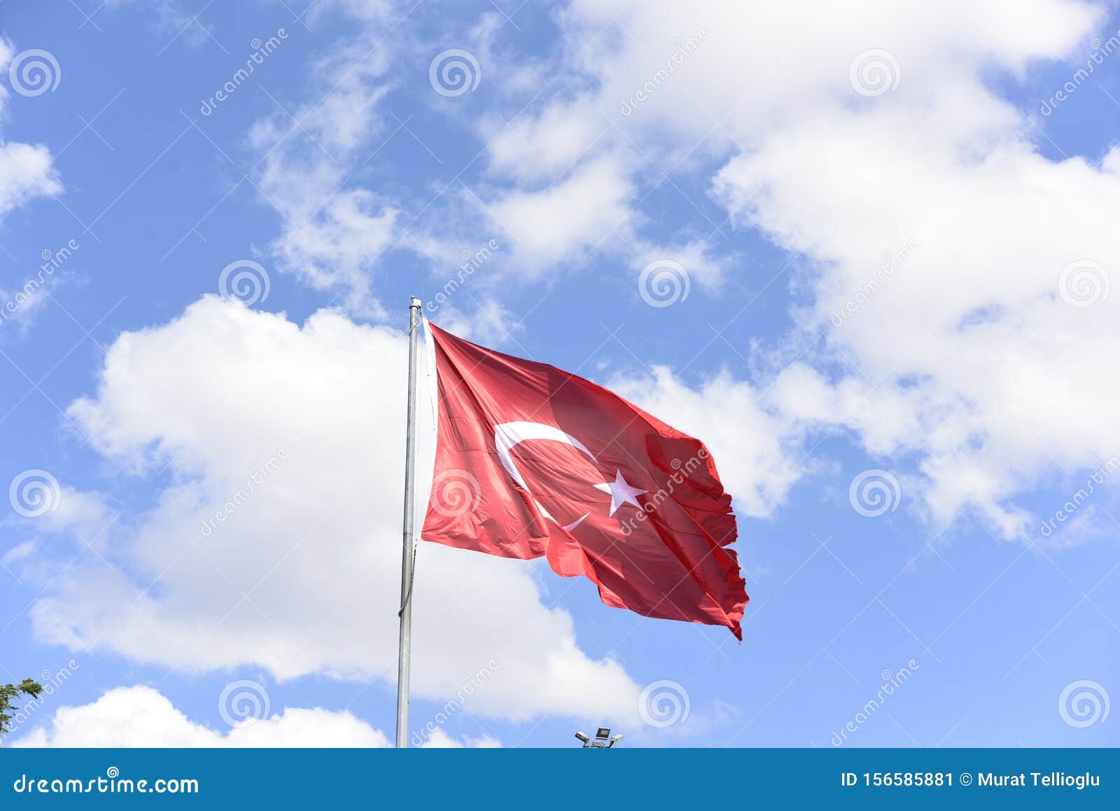 Turkish flag wave on sky stock image. Image of design - 156585881