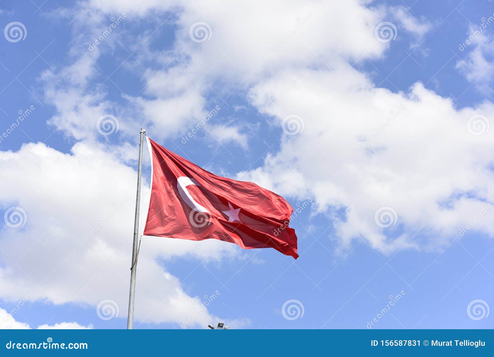 Turkish flag wave on sky stock image. Image of emblem - 156587831