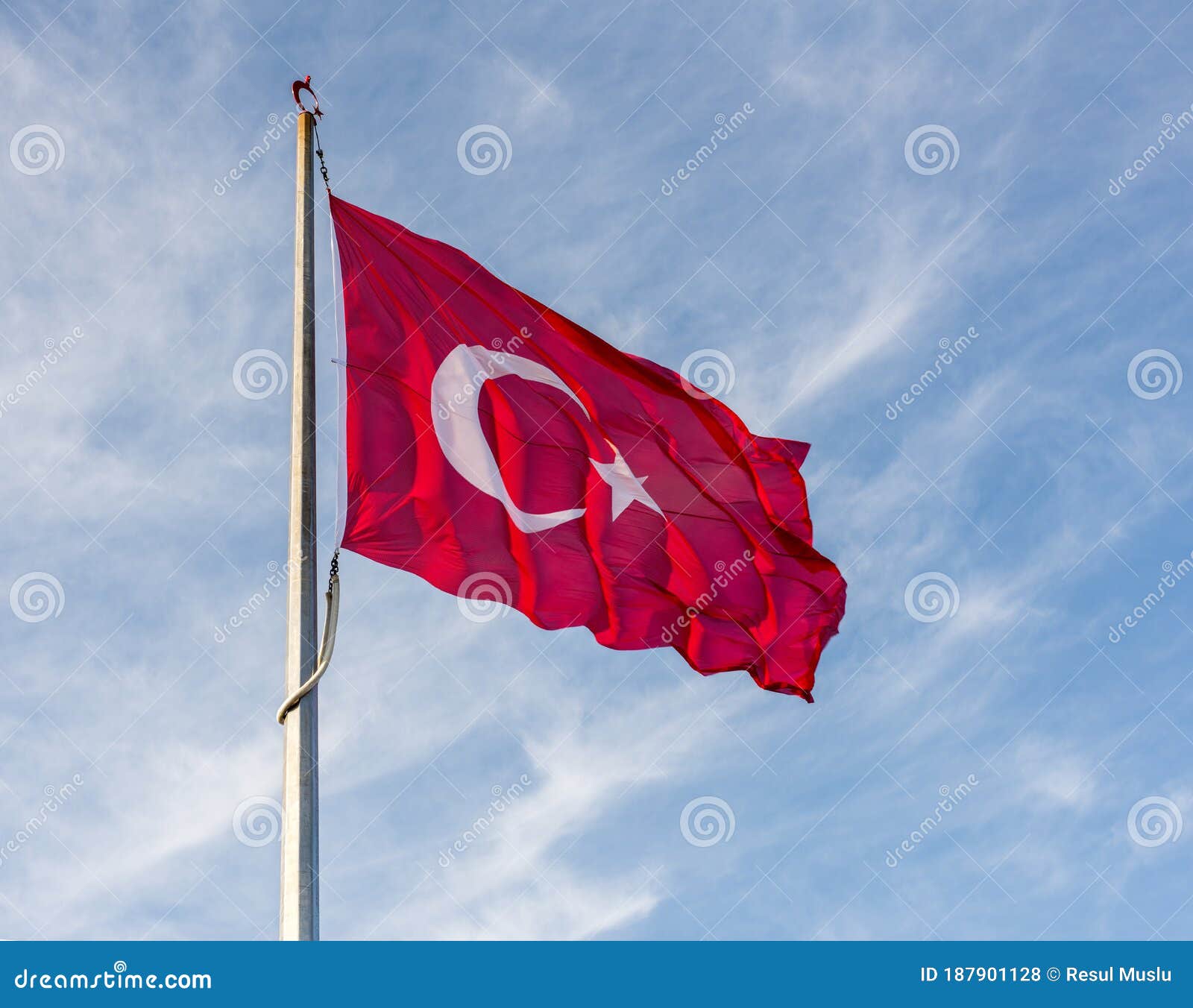 Turkish Flag waving stock photo. Image of flagging, nation - 187901128