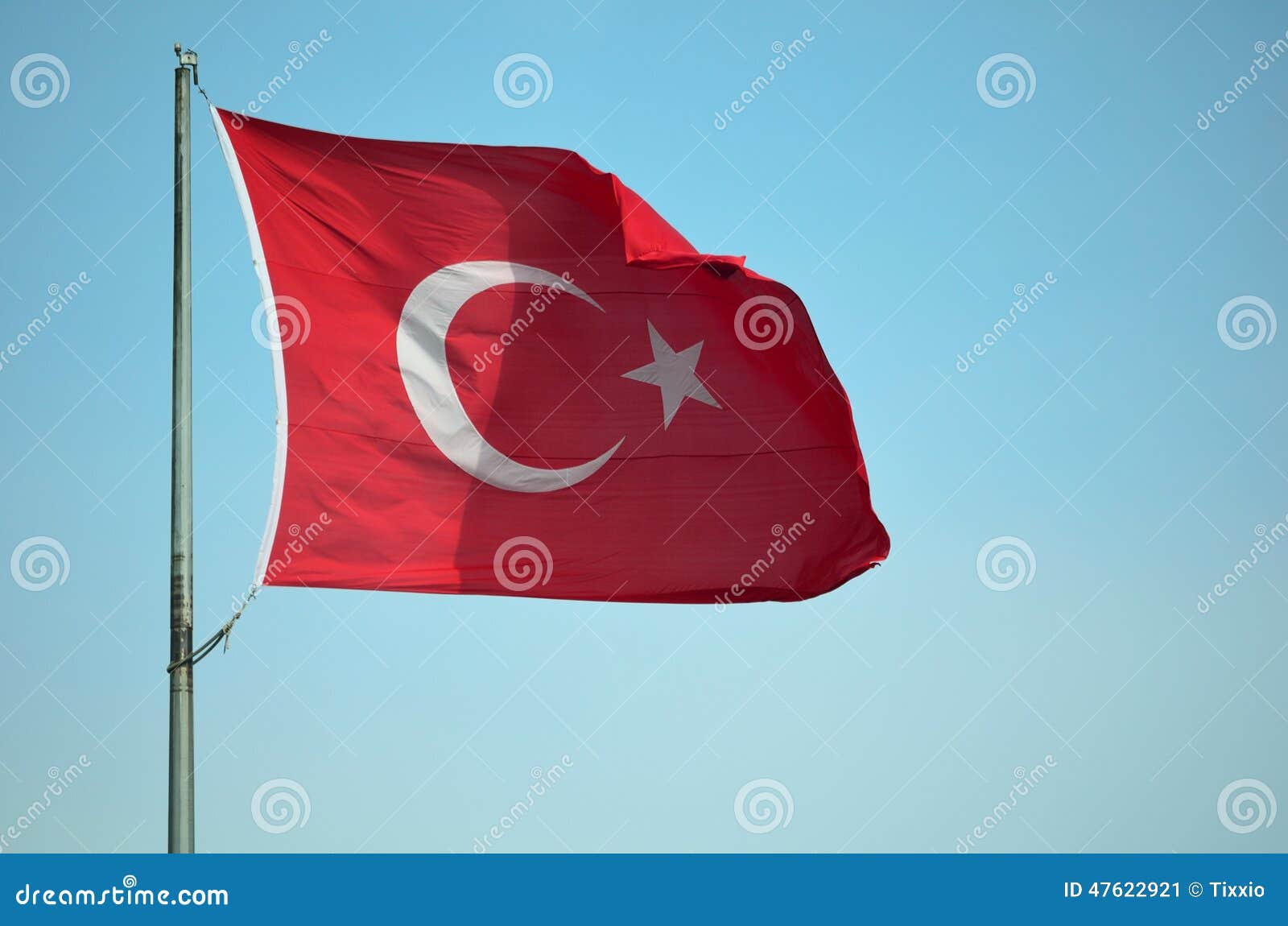 Turkish flag stock image. Image of flagstaff, color, banner - 47622921