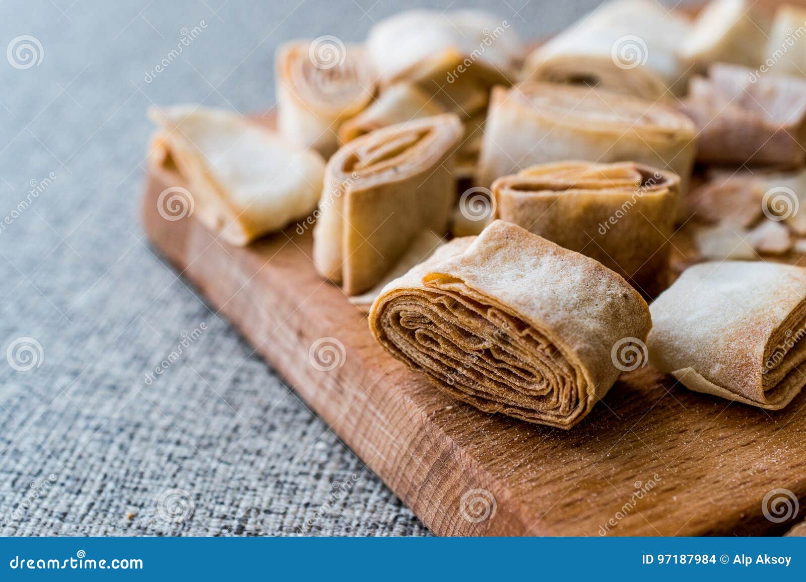 Turkish Food from Artvin Called Silor / Rolled and Fried Phyllo. Stock ...