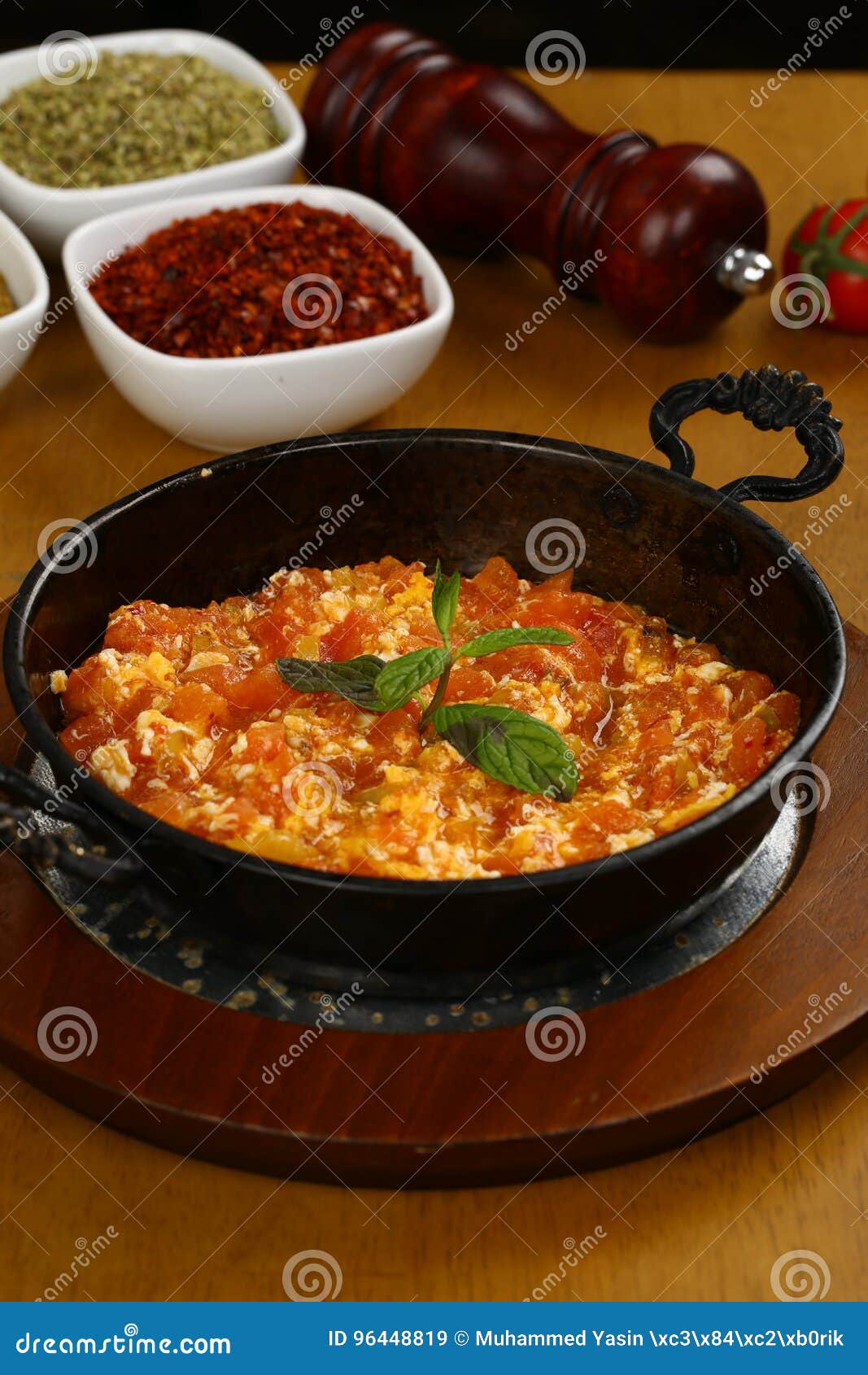 Turkish food menemen stock image. Image of luscious, close - 96448819