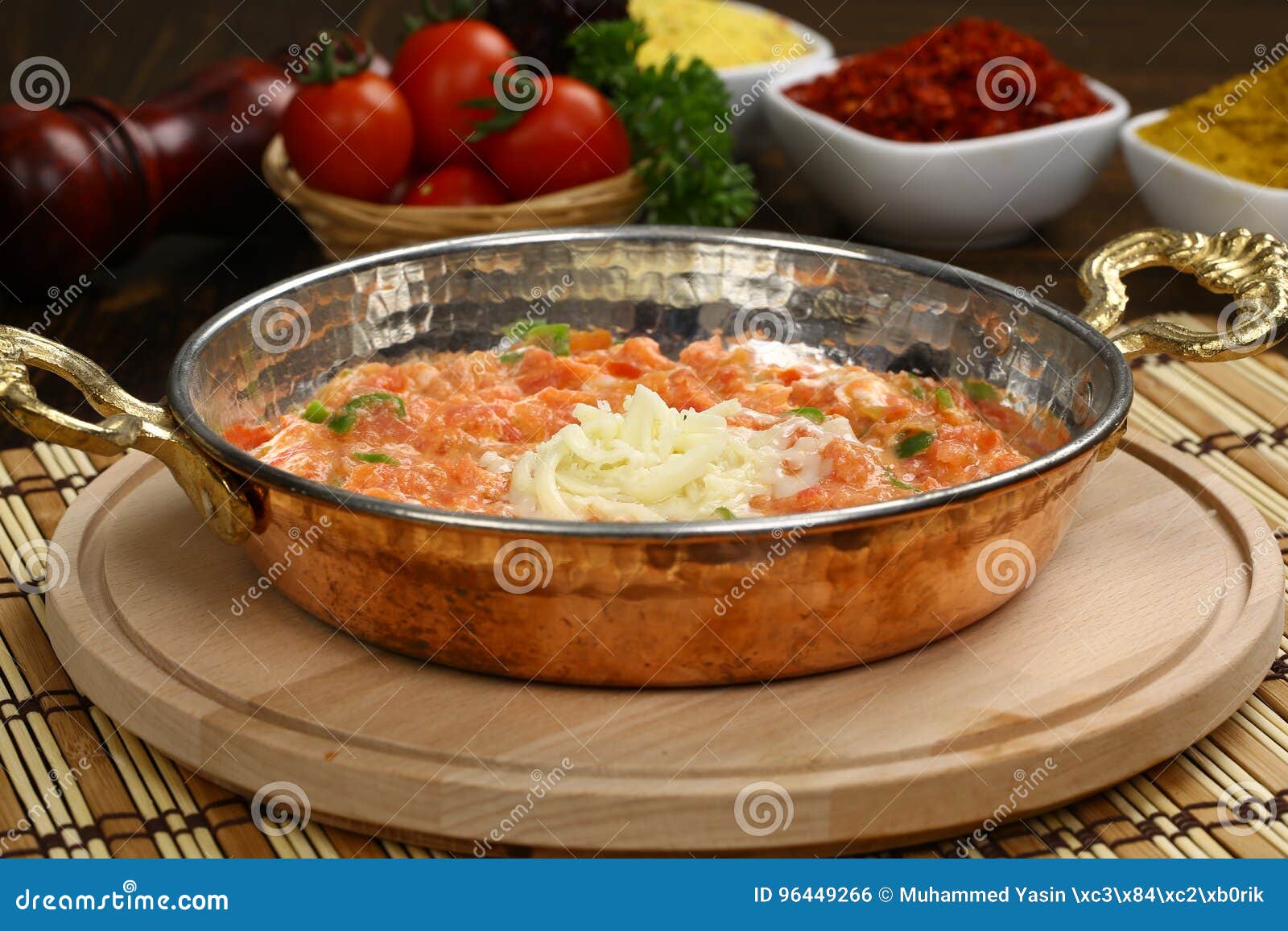 Turkish food menemen stock photo. Image of gourmet, close - 96449266