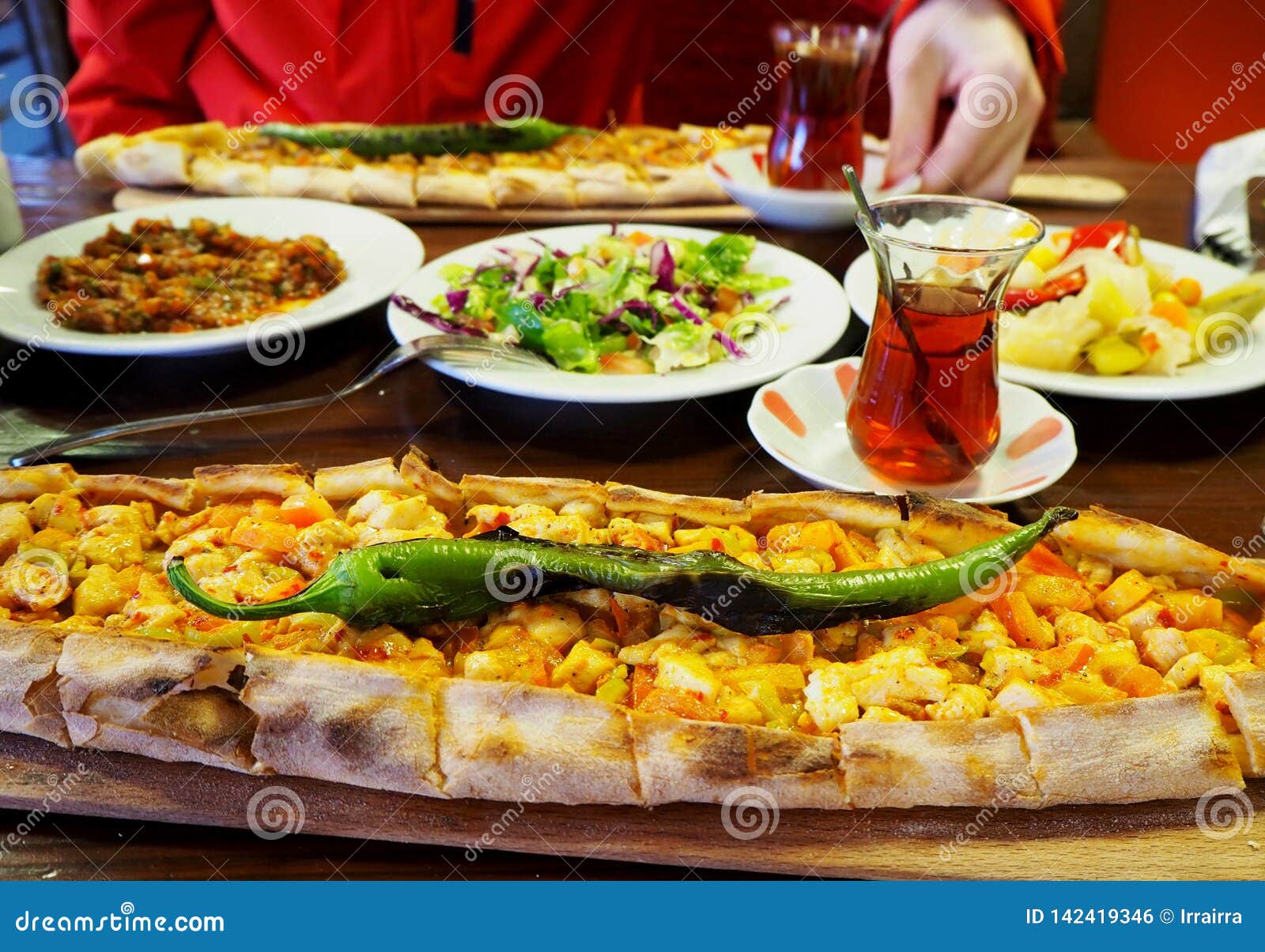 Turkish food stock photo. Image of meat, brunch, view - 142419346
