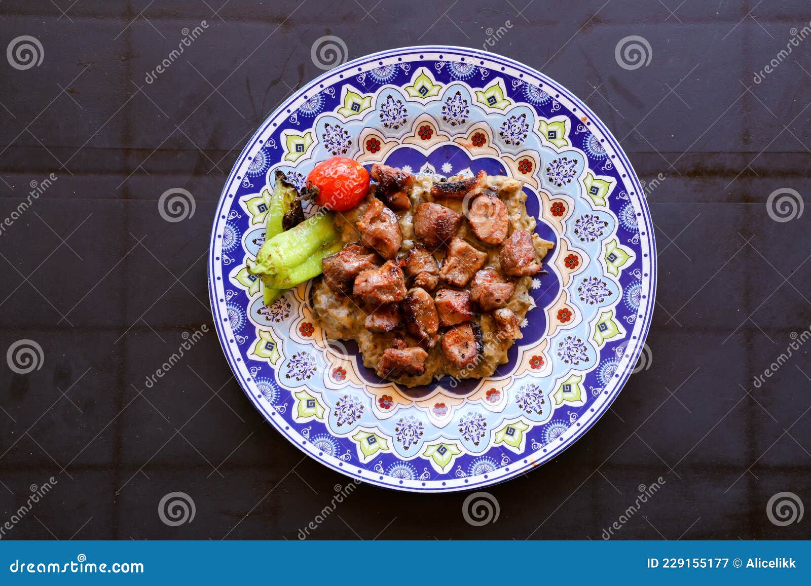 Ottoman Kitchen stock image. Image of meat, salad, plant - 229155177