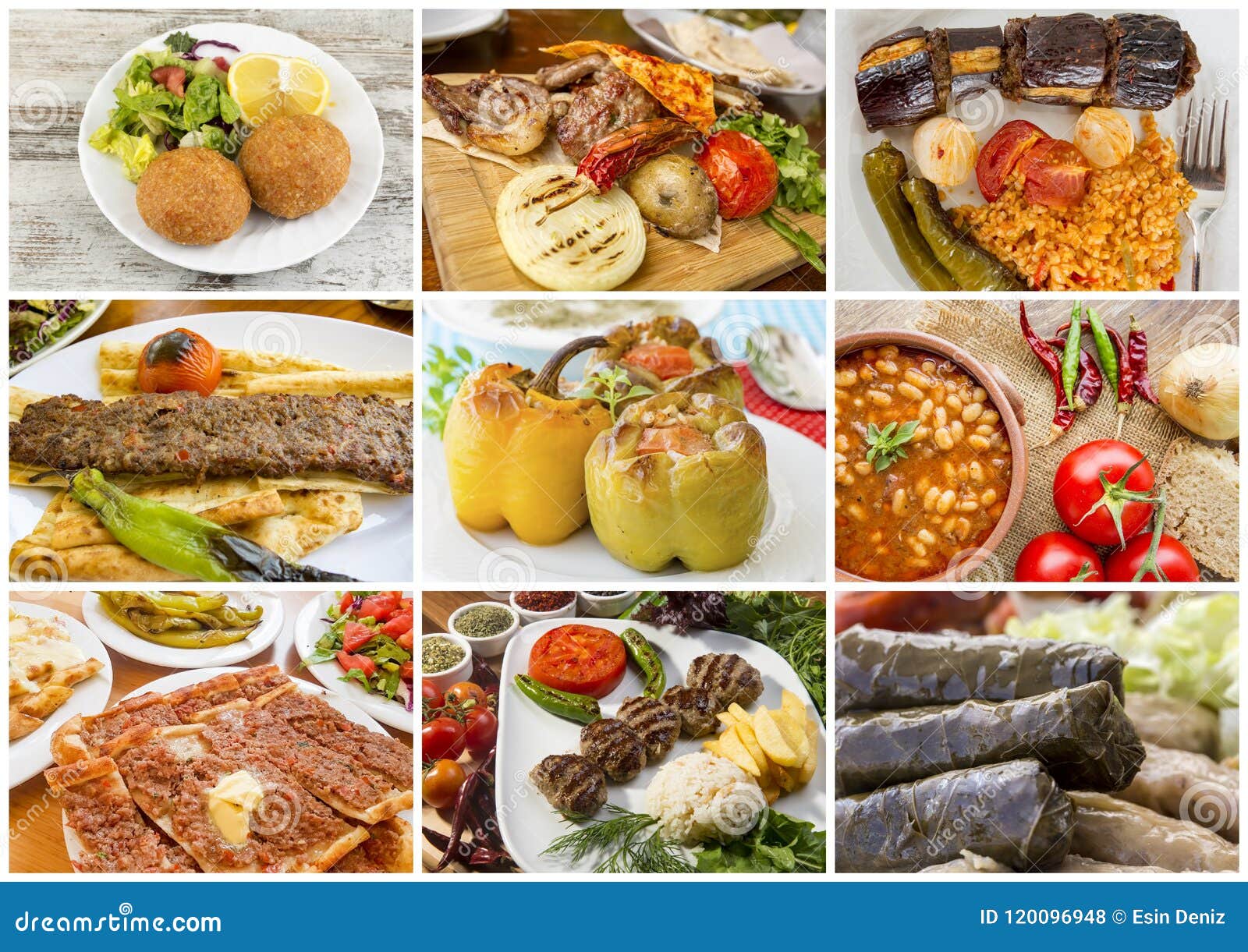 Turkish Foods Collage stock photo. Image of cuisine - 120096948