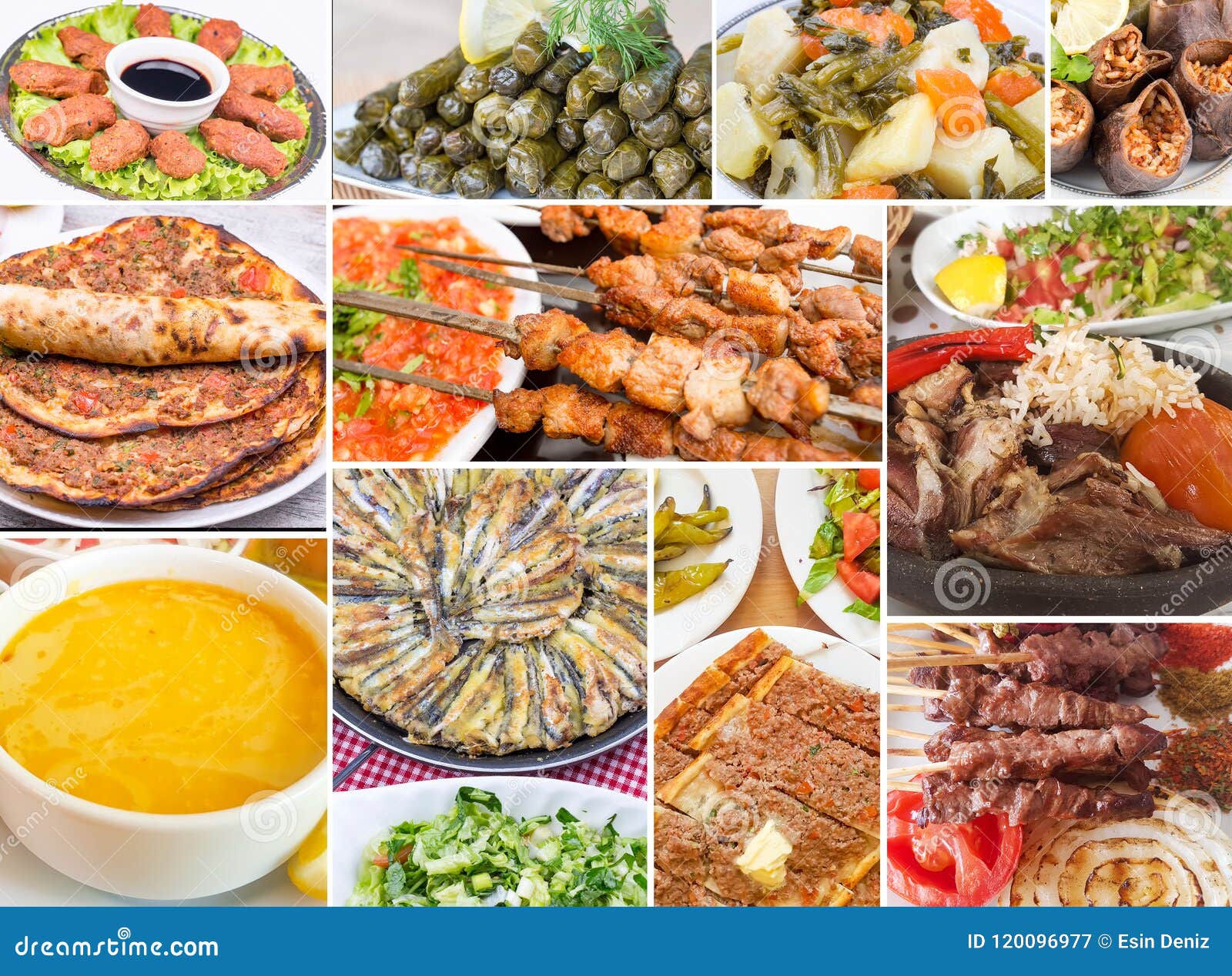 Turkish Foods Collage stock image. Image of cuisine - 120096977