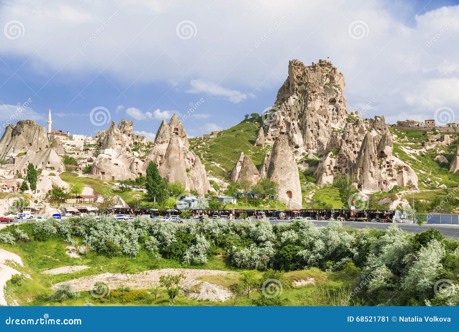Turkish Fortress of Uchisar, Cappadocia, Stock Image - Image of ancient ...