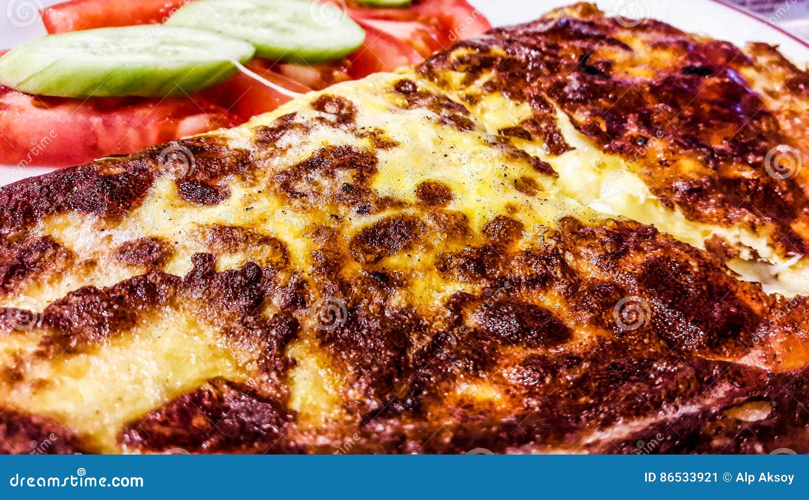Turkish Fried Omelette with Melted Cheese. / Omlet Stock Image - Image ...