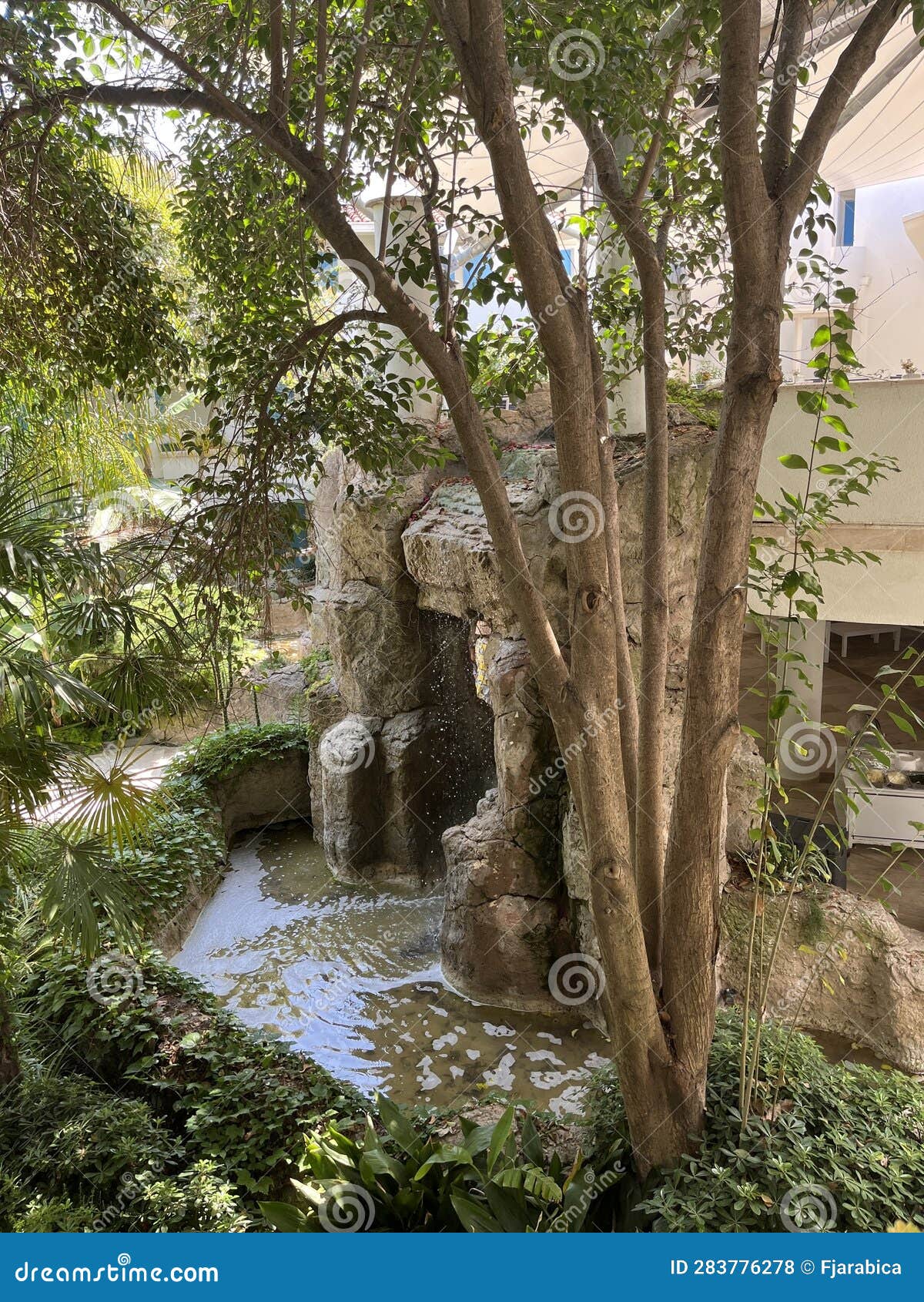 Turkish garden in summer stock photo. Image of pond - 283776278