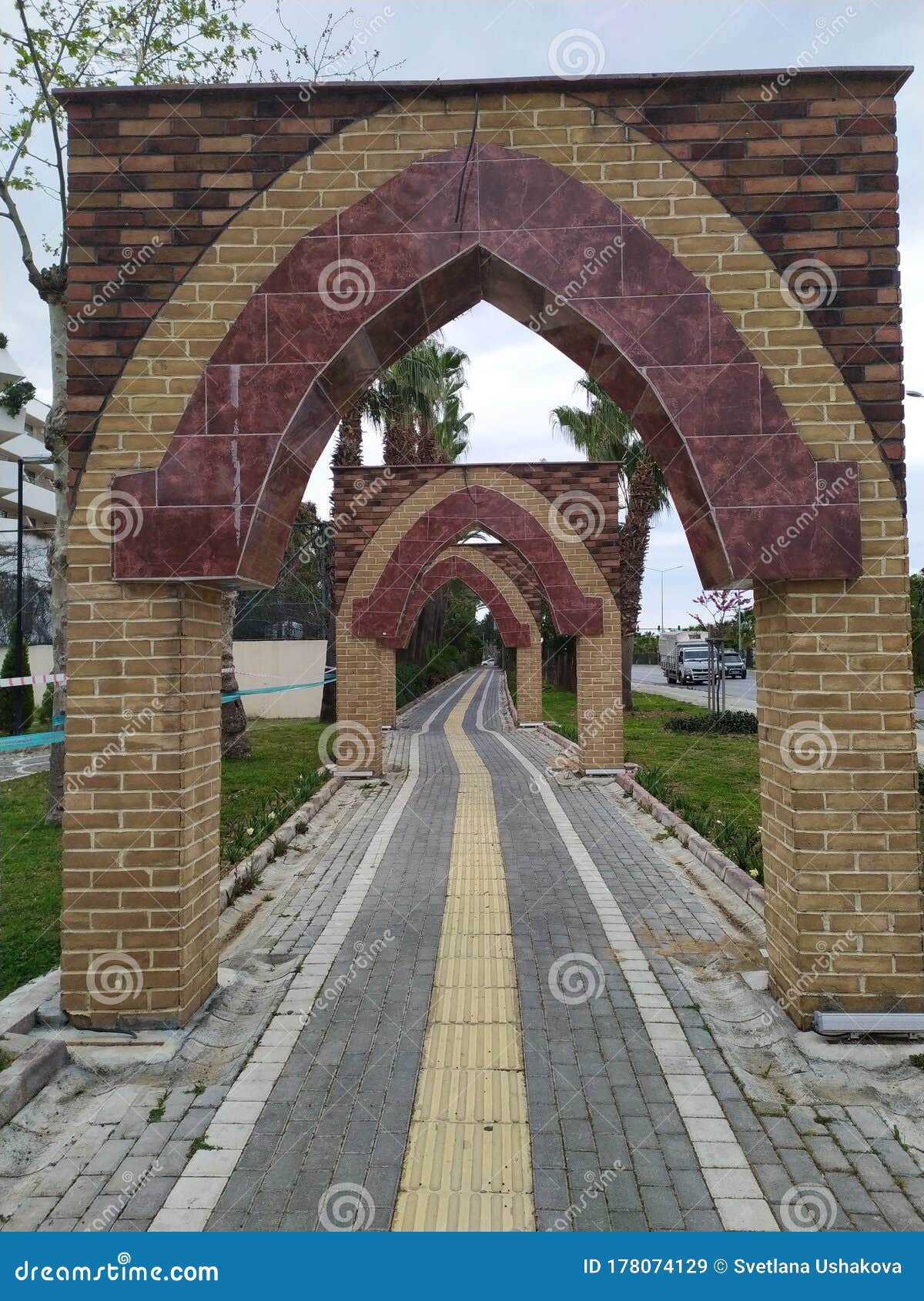 Turkish Gates in the park stock image. Image of wood - 178074129