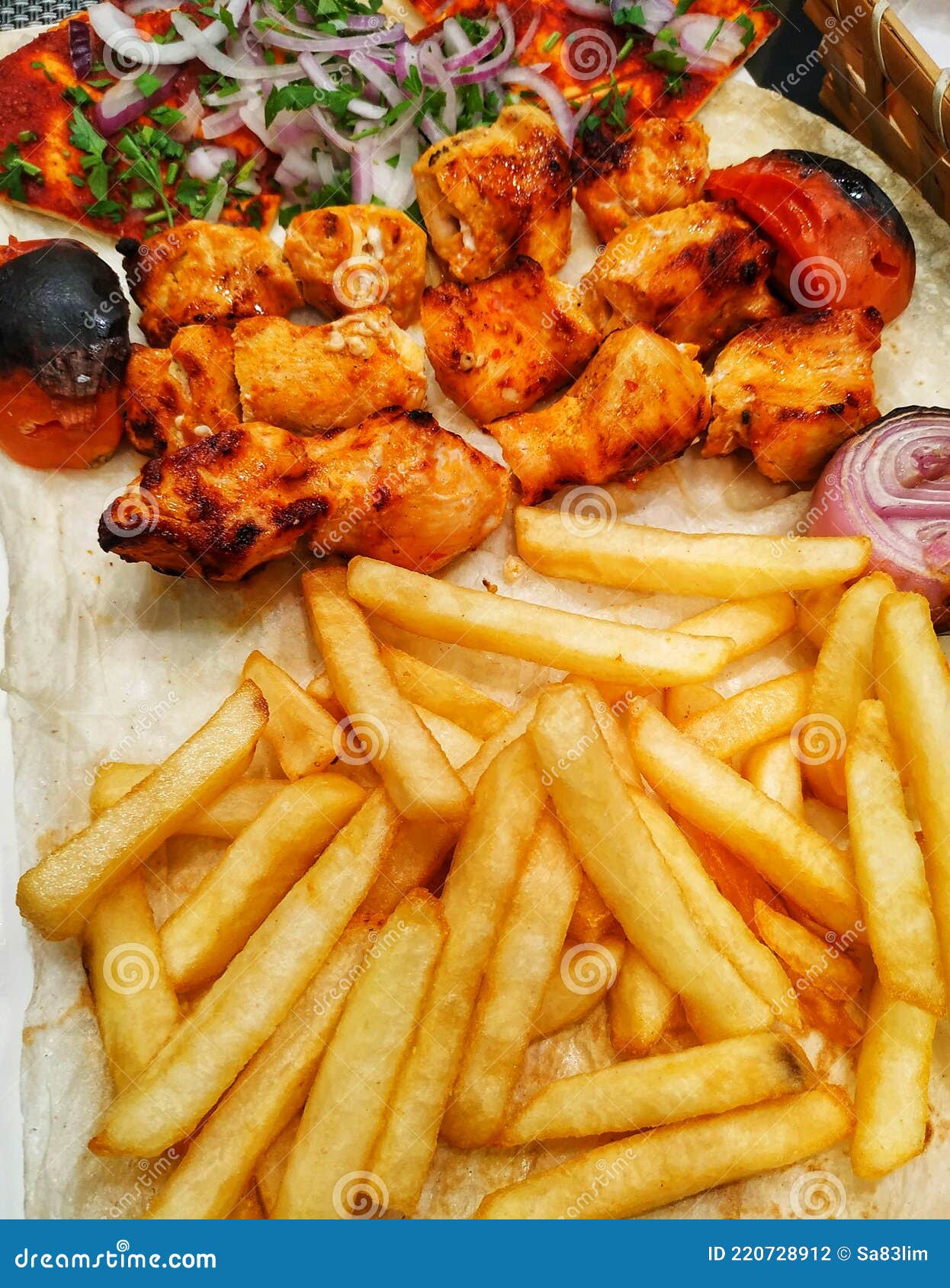 Turkish grilled chicken stock photo. Image of seafood - 220728912