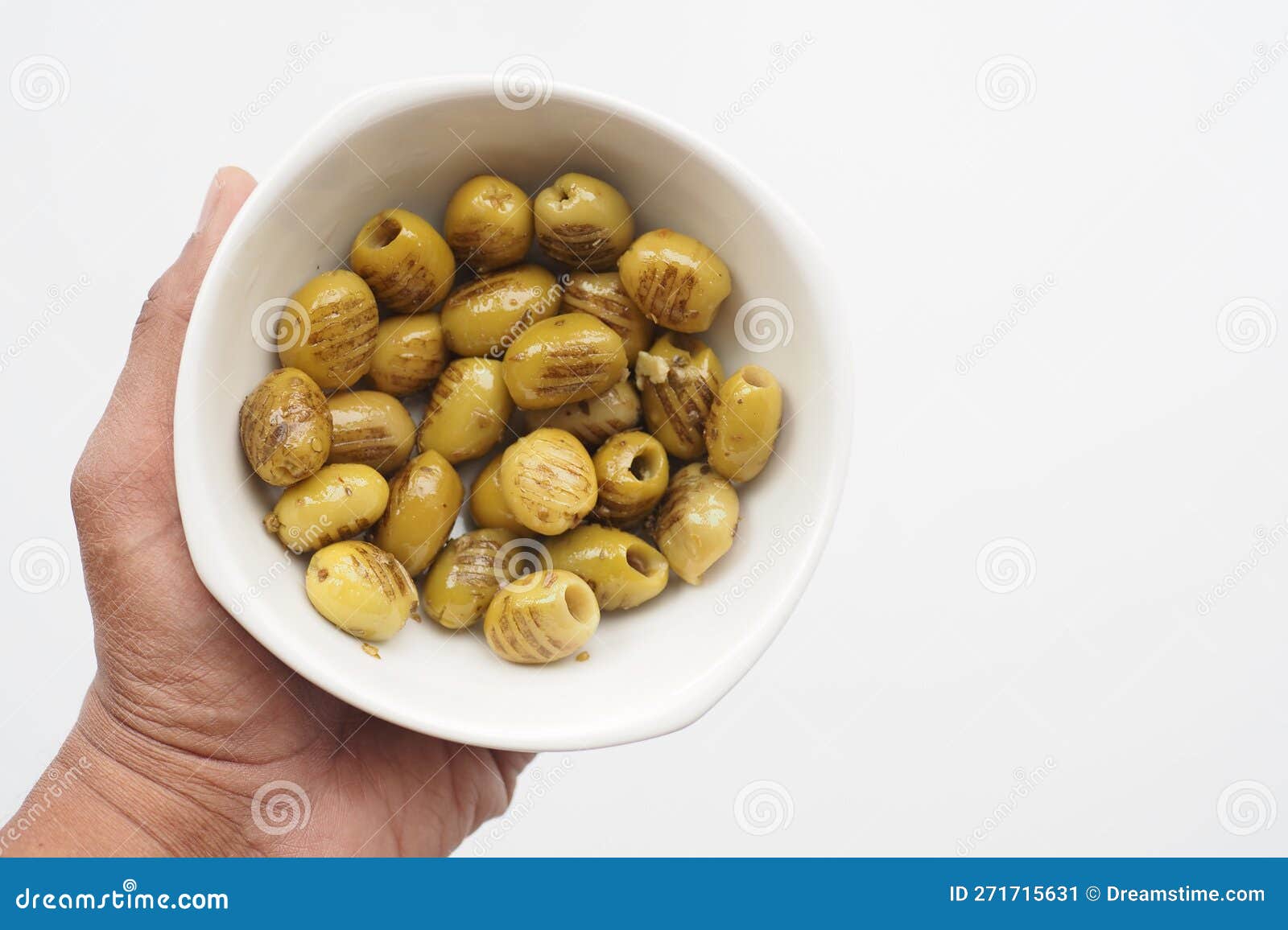 Turkish Grilled Olives with Olive and Tomato on Plate Stock Image ...
