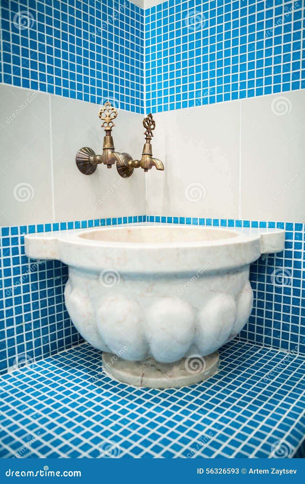Turkish Hamam with Ceramic Tile Stock Image - Image of bath, classic ...