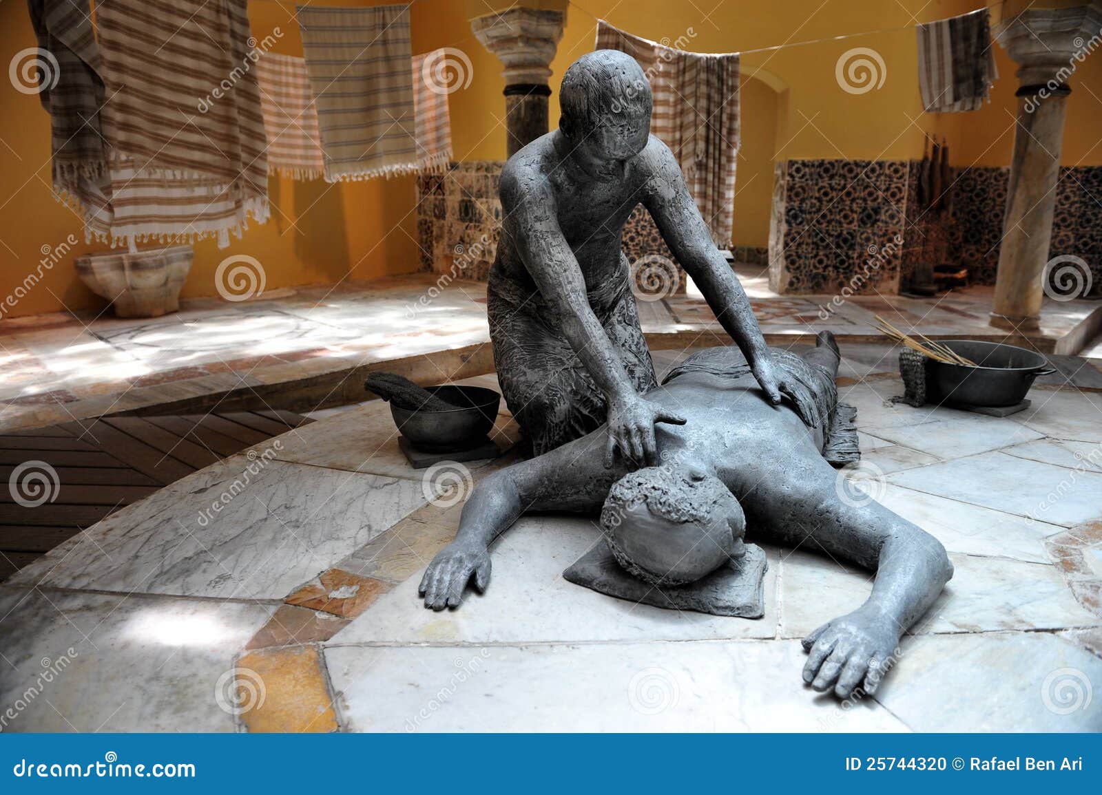 Turkish Hammam Spa Procedure. Foam Peeling Massage For Body. Stock ...