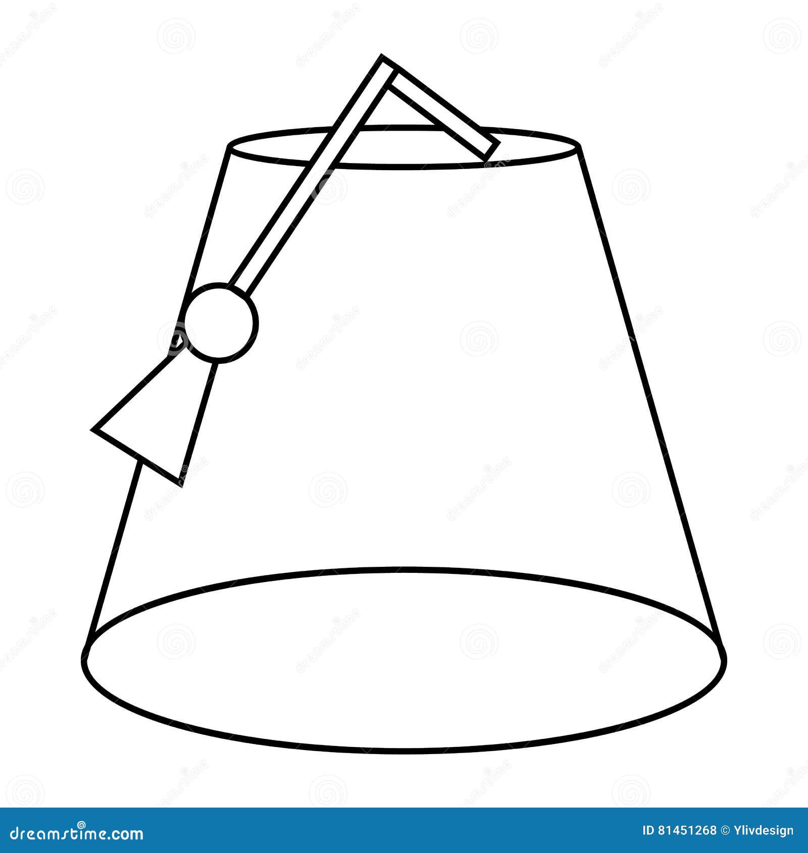 Turkish Hat, Fez Icon, Outline Style Stock Vector - Illustration of ...