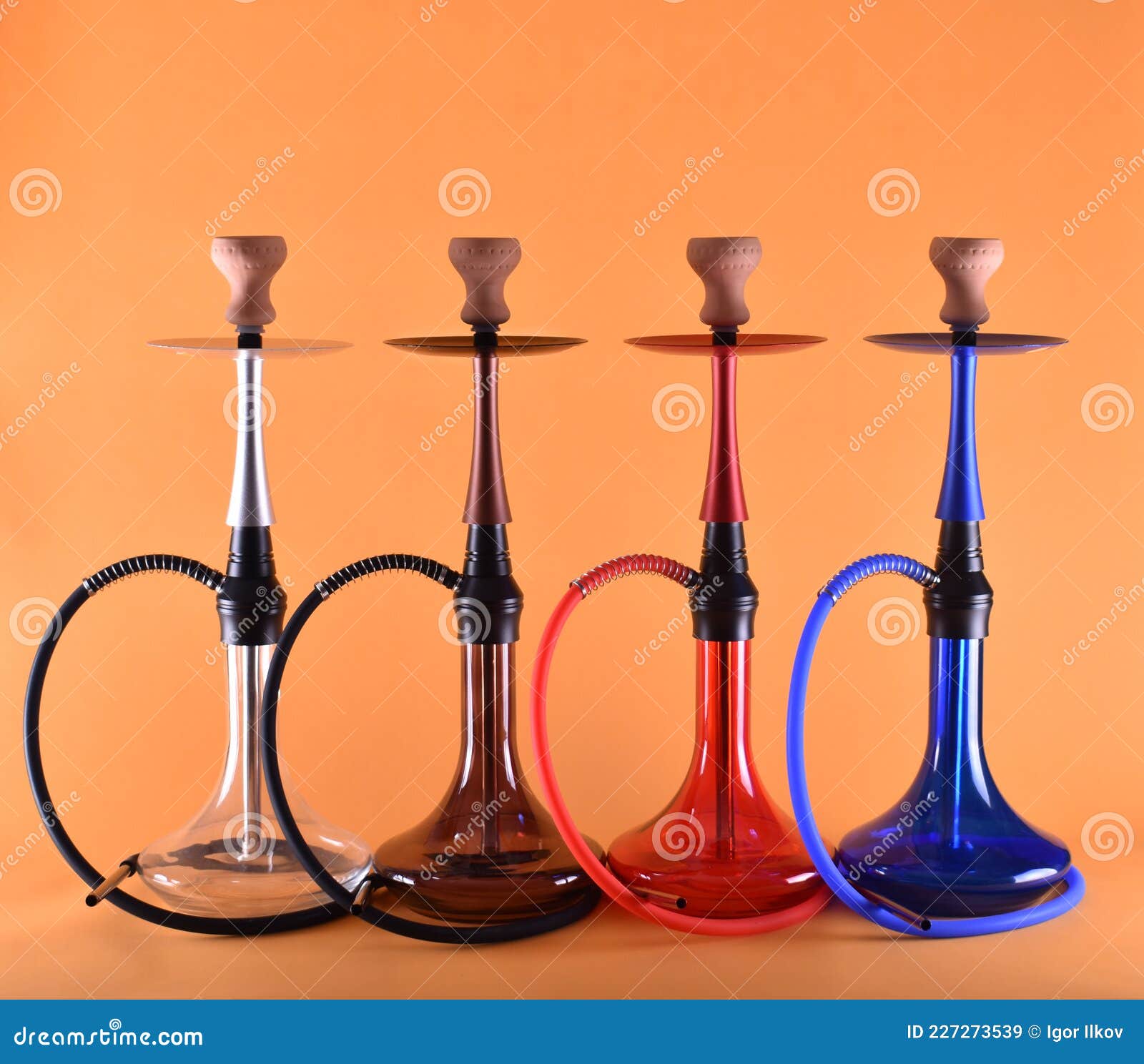 Turkish Hookah on Orange Background Stock Image - Image of hookah ...