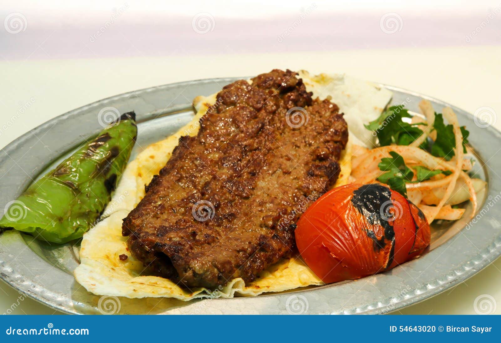 Turkish Kebab stock photo. Image of greens, meal, lunch - 54643020