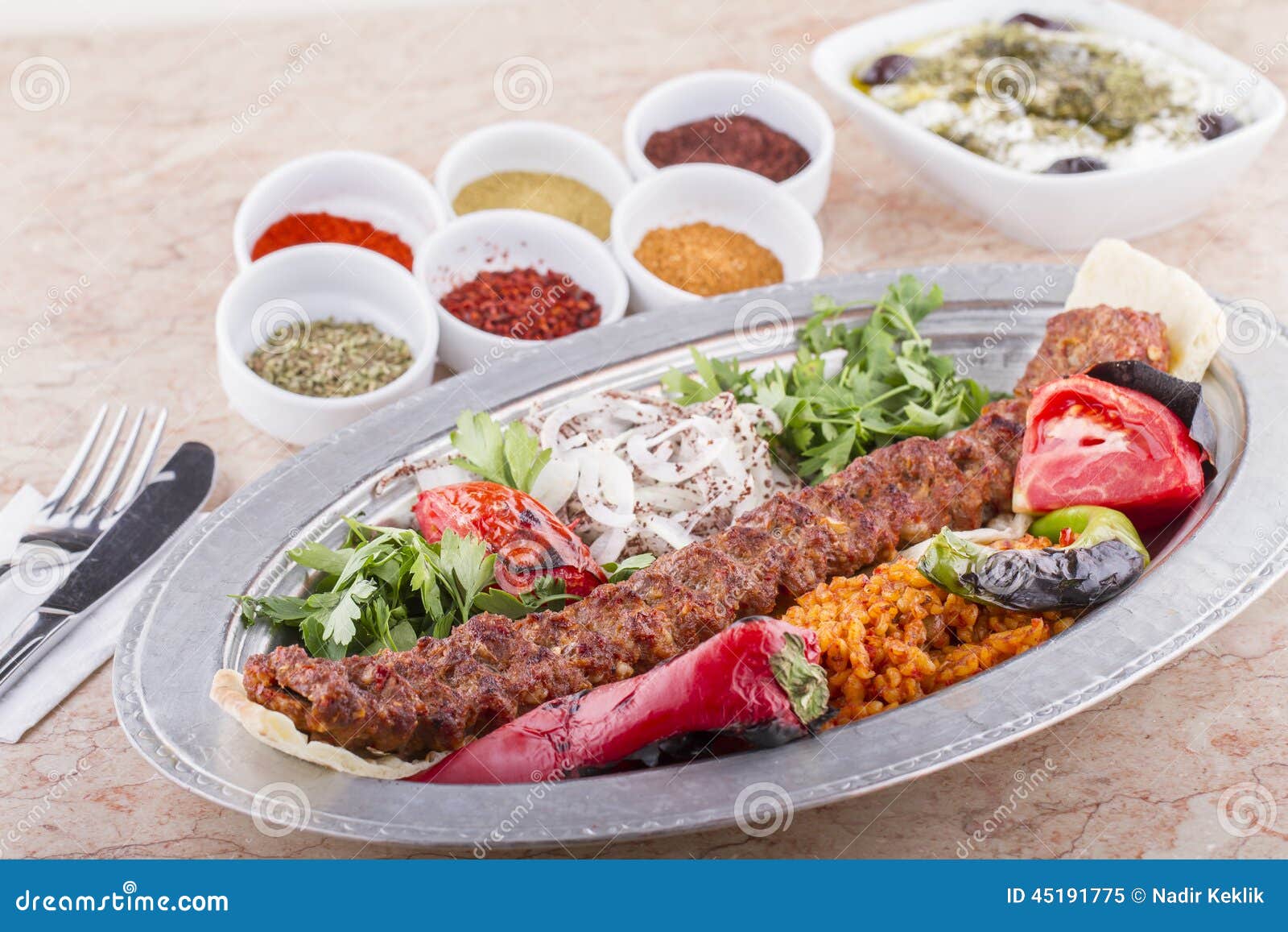 Turkish Kebab stock image. Image of meatball, parsley - 45191775