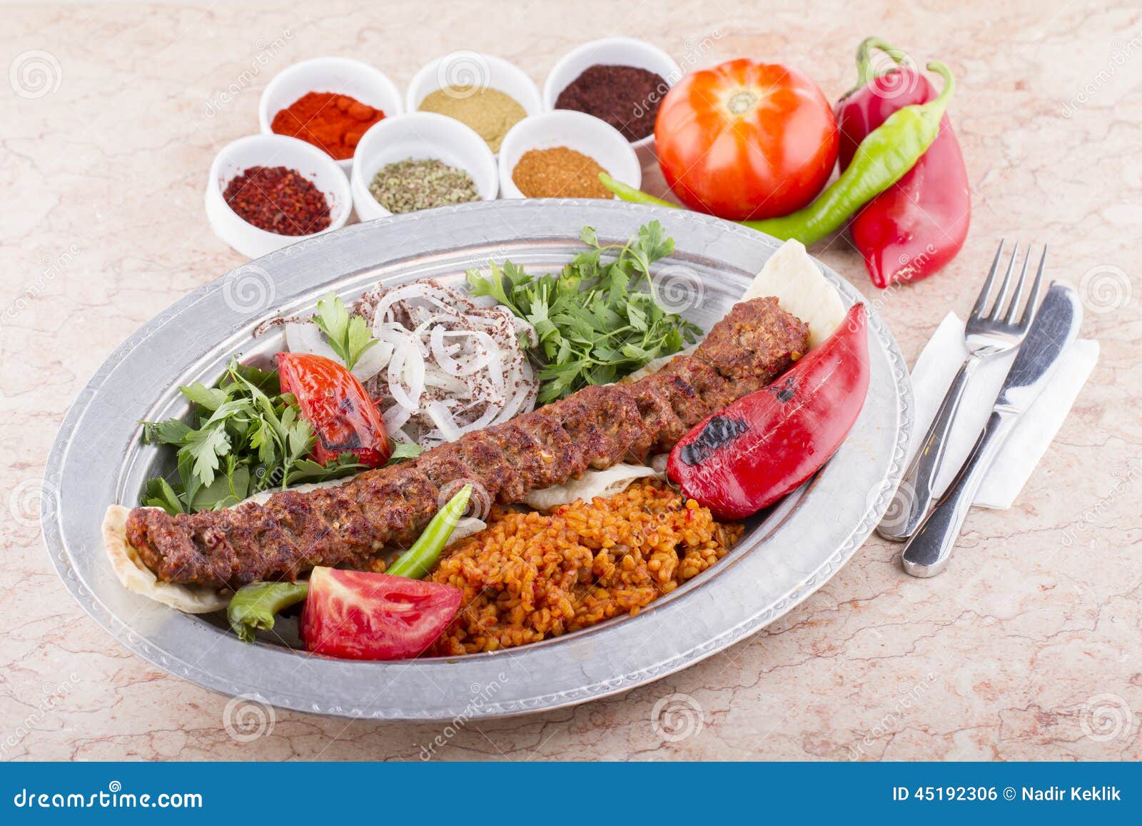 Turkish Kebab stock photo. Image of adana, beyti, kebab - 45192306
