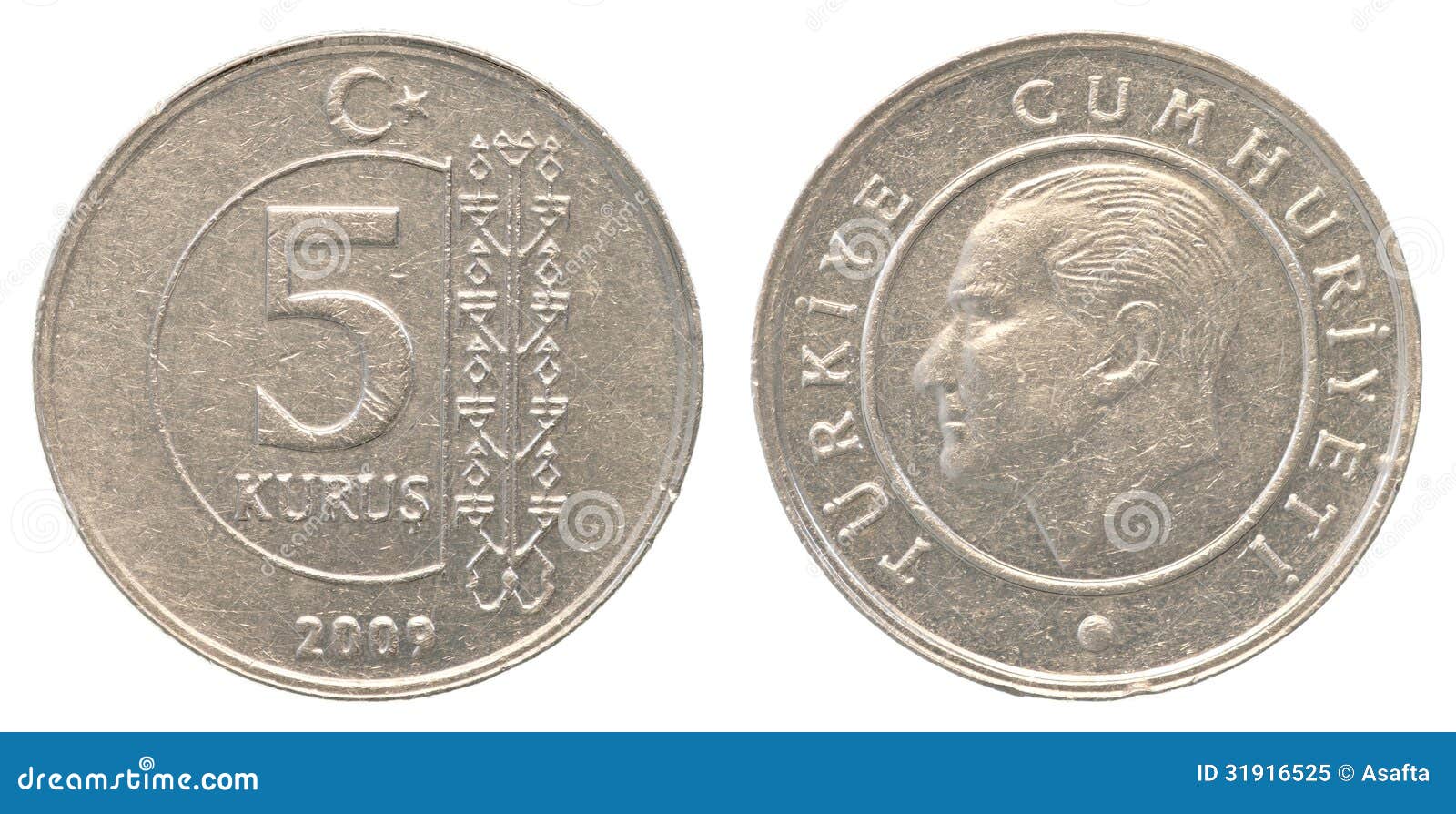 5 turkish kurush coin stock image. Image of change, payment - 31916525