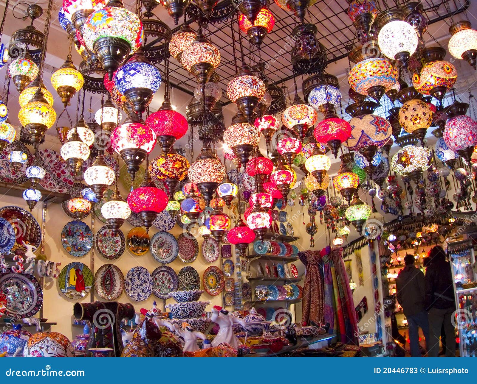 Turkish lamps shop stock image. Image of bazaar, turkey - 20446783