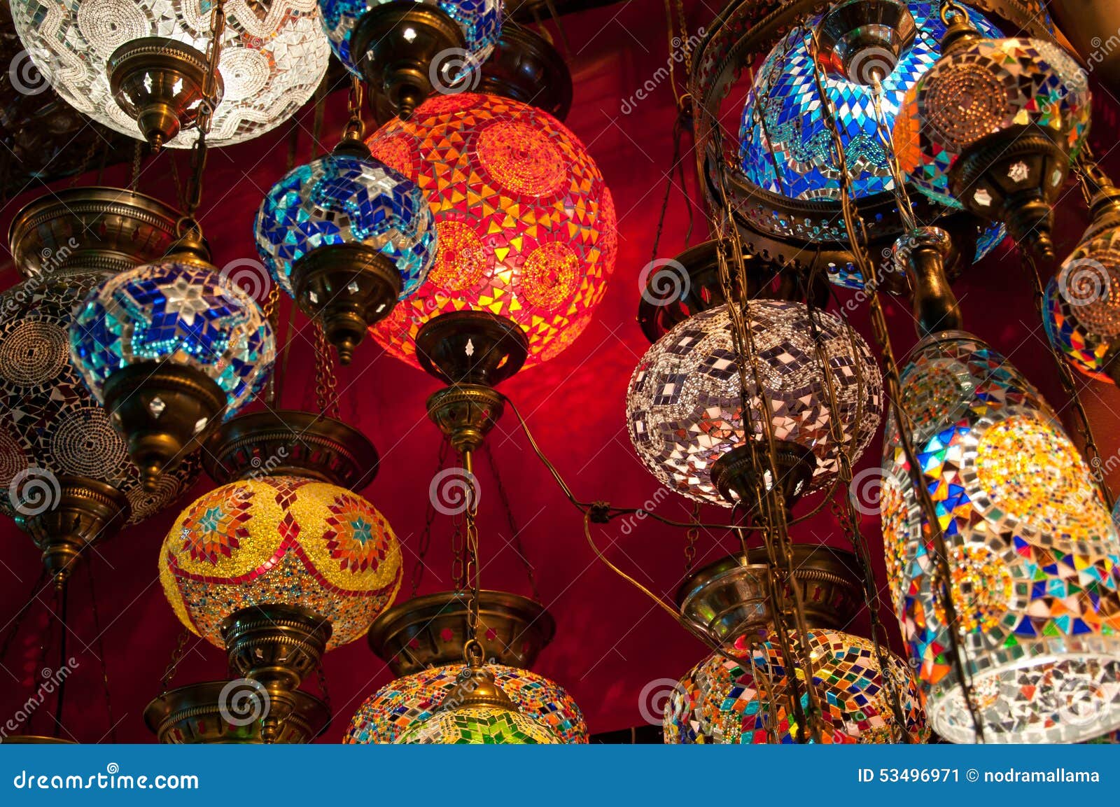 Turkish Lanterns on the Grand Bazaar in Istanbul, Turkey Stock Image ...