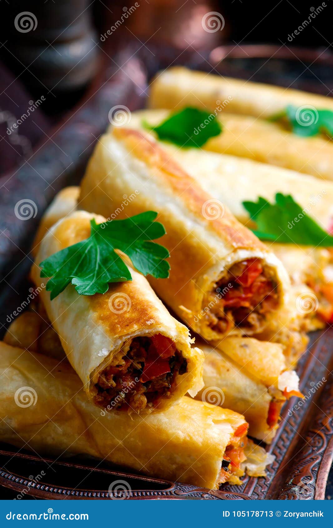 Turkish Lavash Roll.style Rustic. Stock Image - Image of cooked, cheese ...