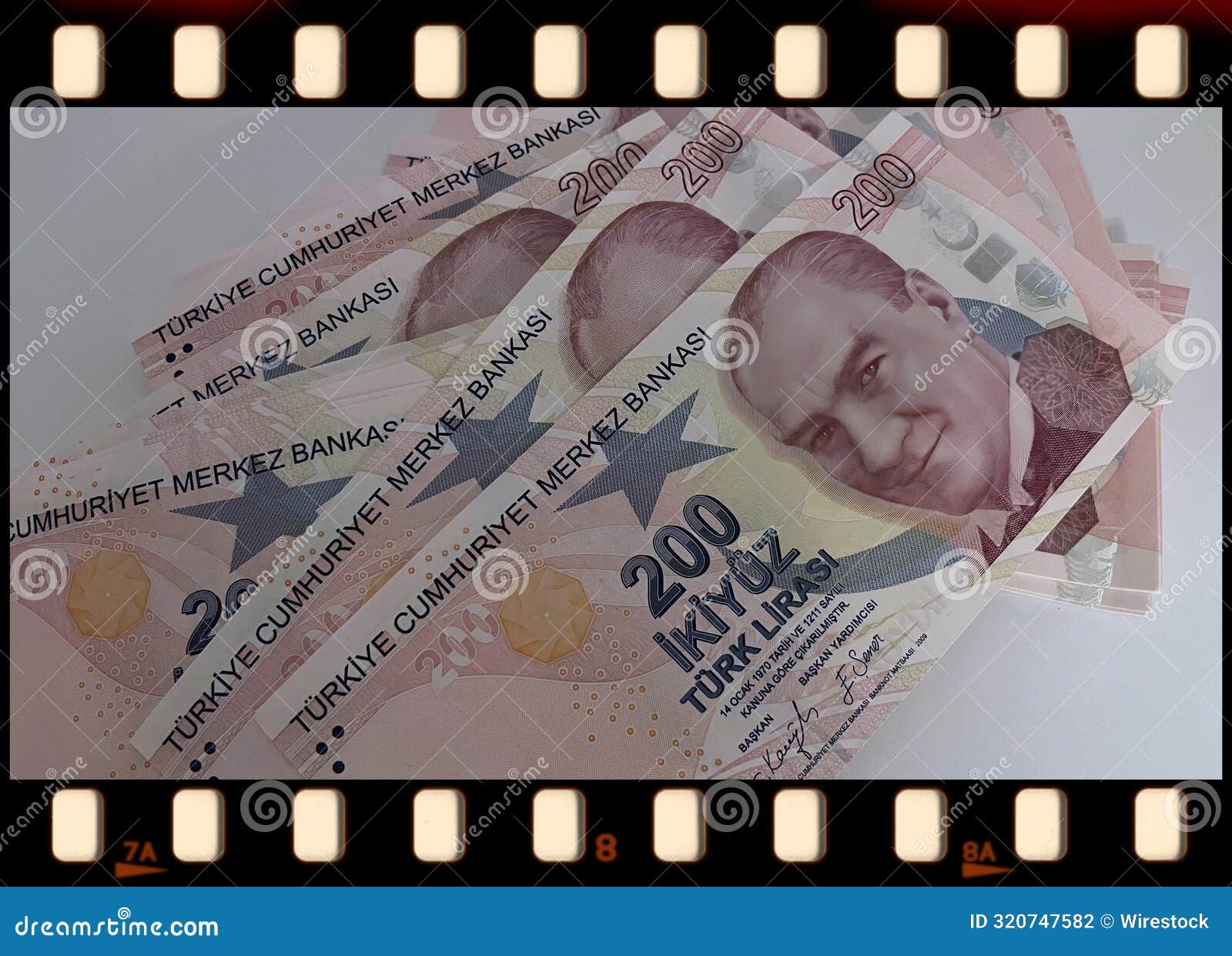200 Turkish Lira Banknotes. the Elegance of Turkey S Currency Stock ...