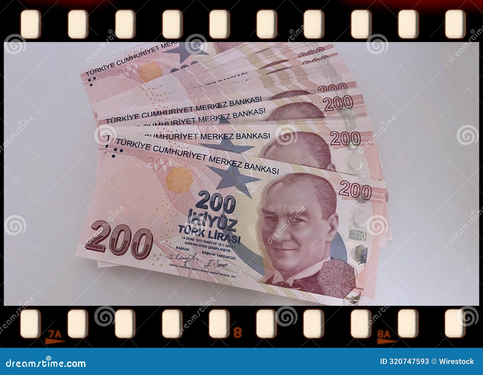 200 Turkish Lira Banknotes. the Elegance of Turkey S Currency Stock ...