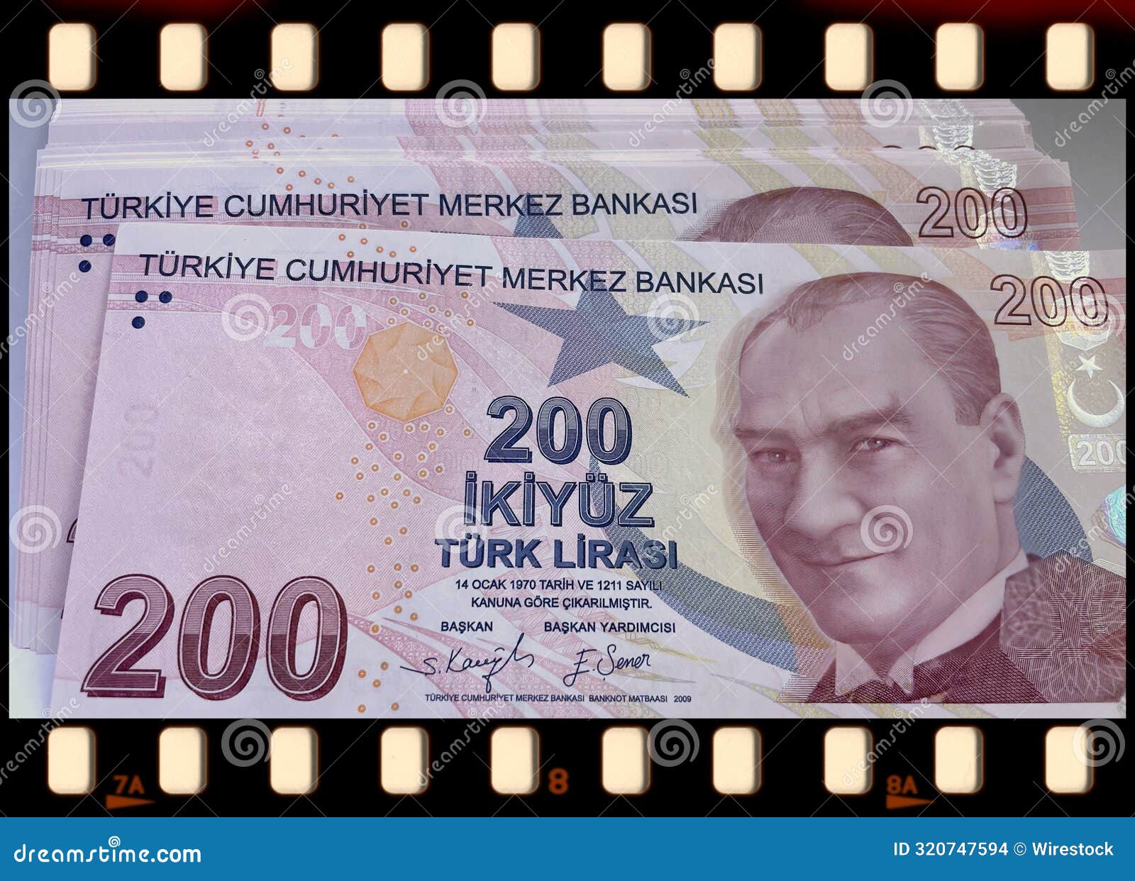 200 Turkish Lira Banknotes. the Elegance of Turkey S Currency Stock ...
