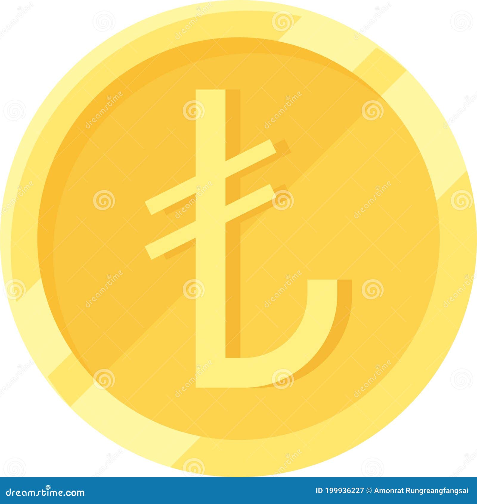 Turkish Lira Coin Icon, Currency of Turkey Stock Vector - Illustration ...