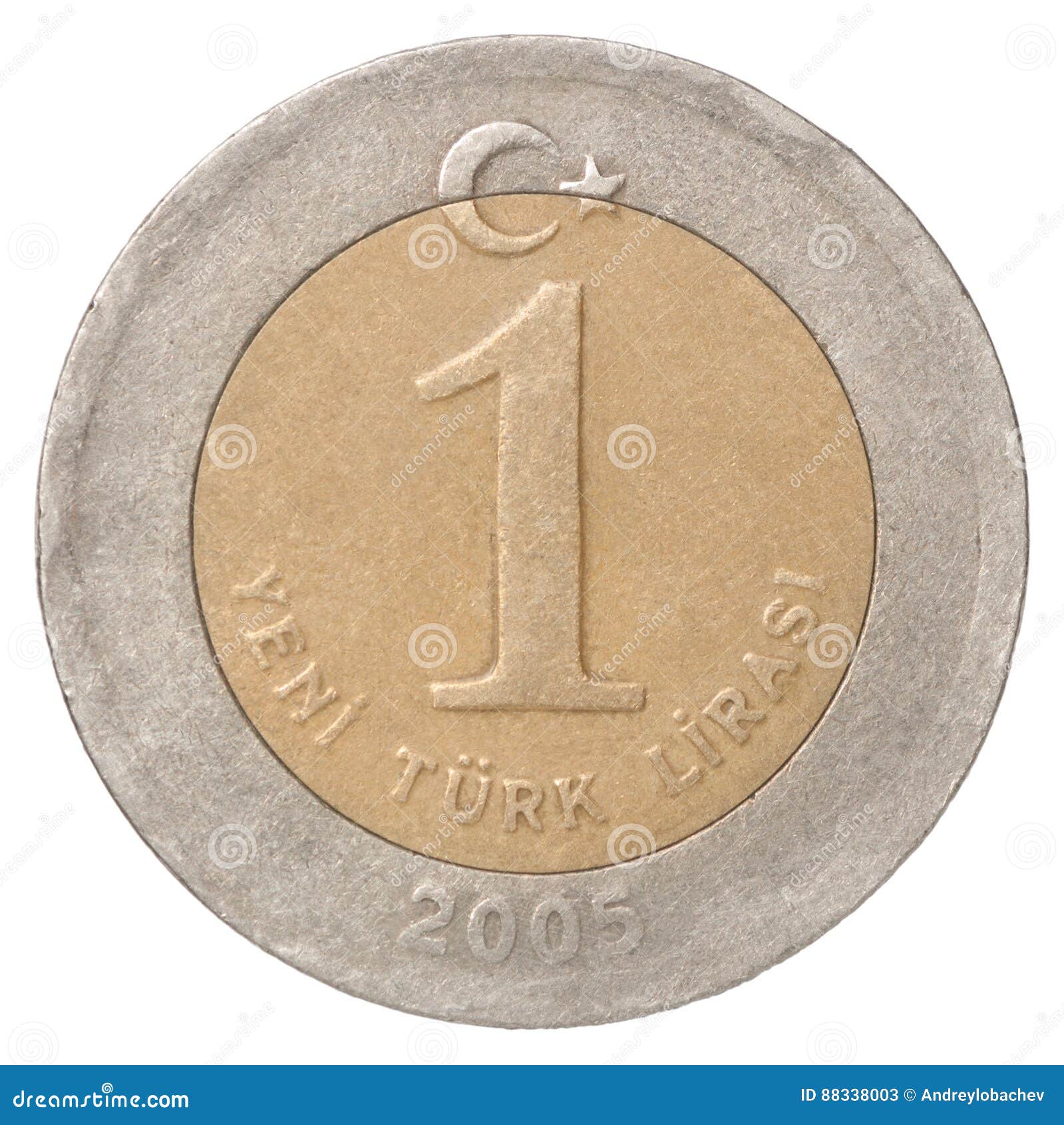 Turkish Lira coin stock image. Image of isolated, finance - 88338003