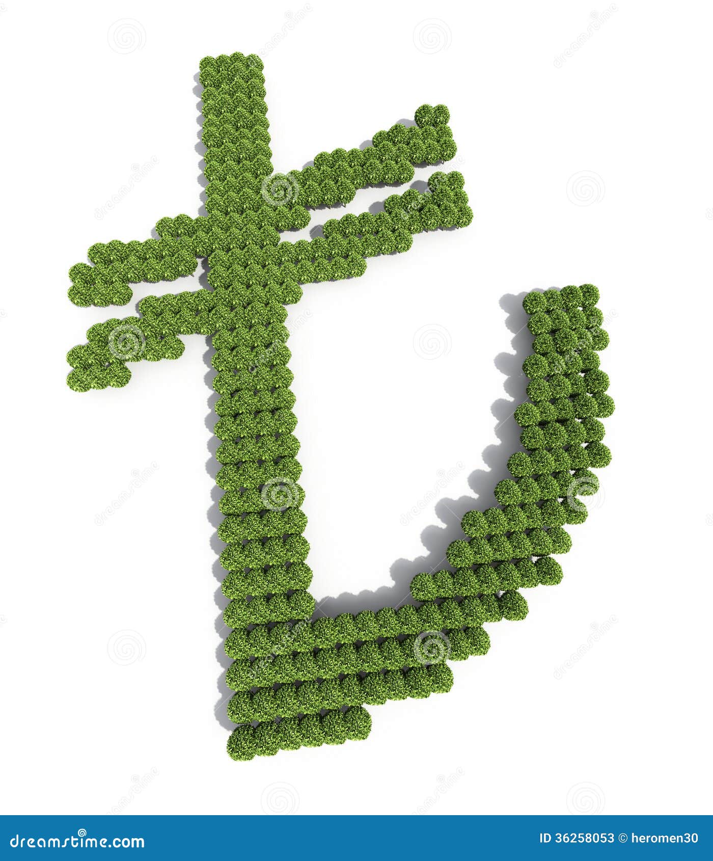 Turkish Lira Sign Shaped Trees Stock Illustration - Illustration of ...