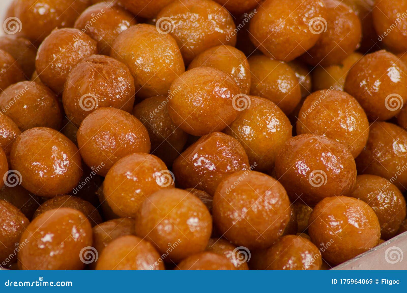 Turkish Lokma Dessert from Turkish Cuisine Stock Image - Image of ...