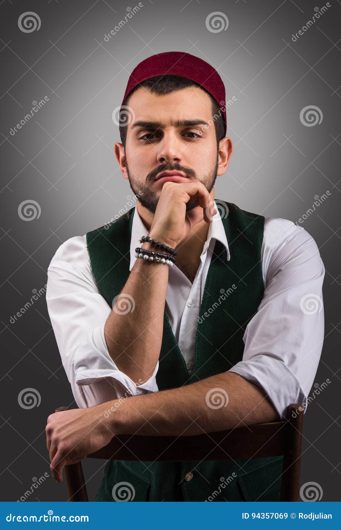 Turkish man`s portrait stock image. Image of looking - 94357069