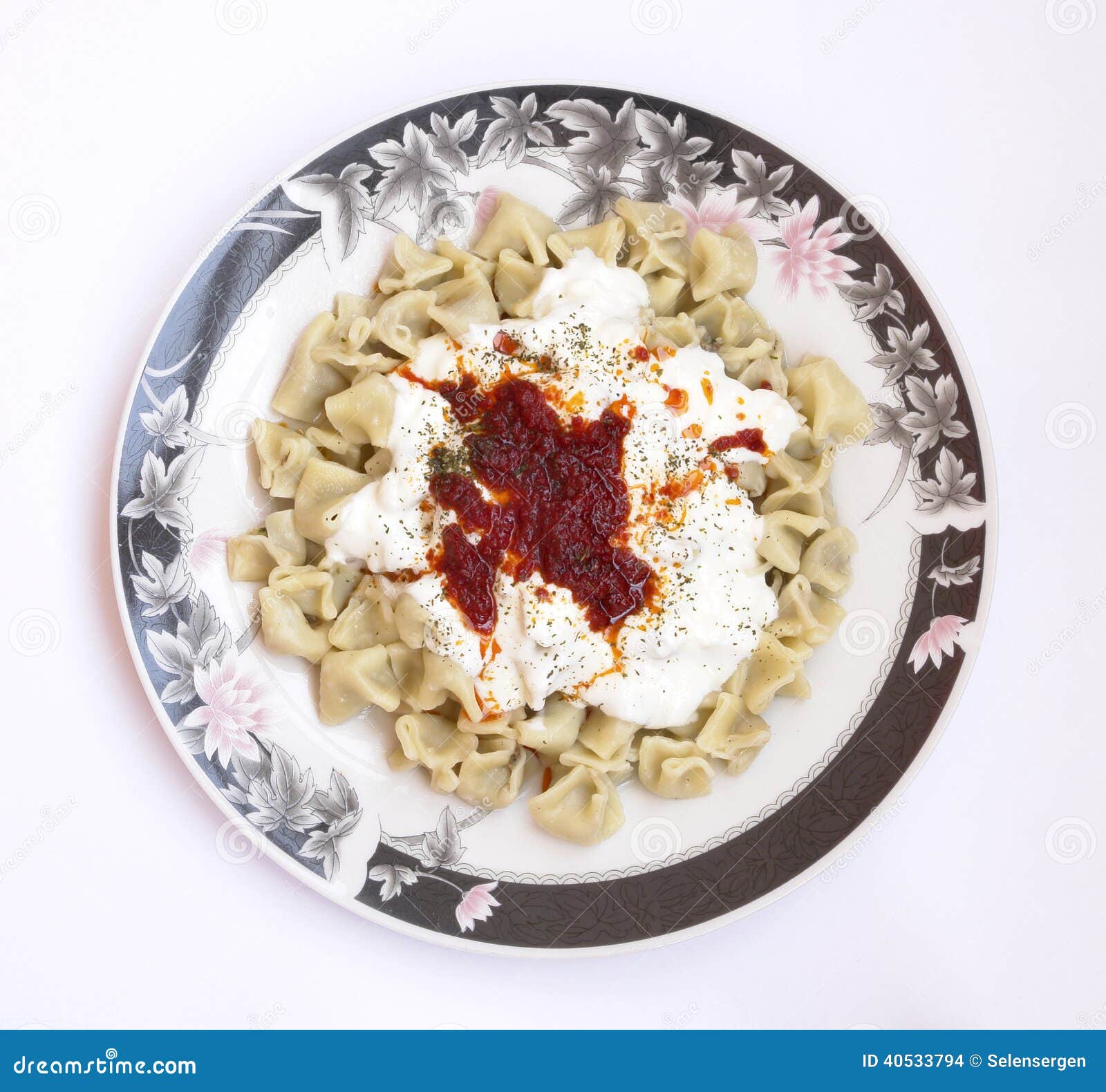 Turkish Manti stock photo. Image of sauce, mint, ravioli - 40533794