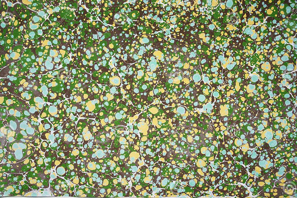 Turkish Marbled Paper Artwork Stock Image - Image of decorative, book ...