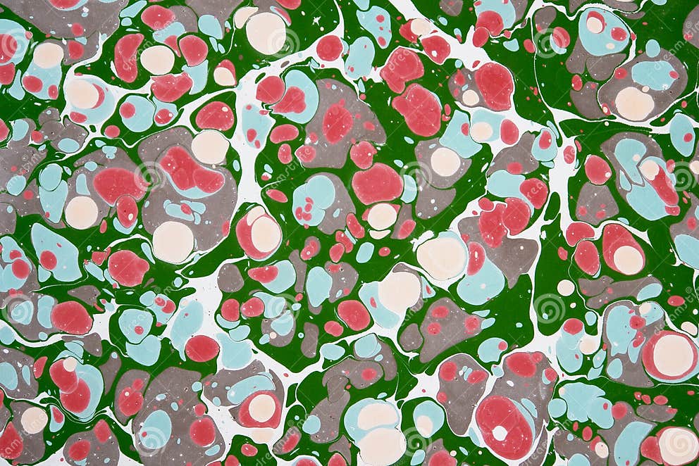 Turkish Marbled Paper Artwork Stock Photo - Image of handmade ...