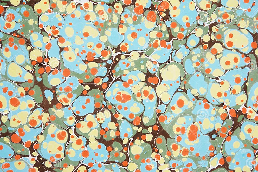 Turkish Marbled Paper Artwork Stock Photo - Image of craft, decorative ...