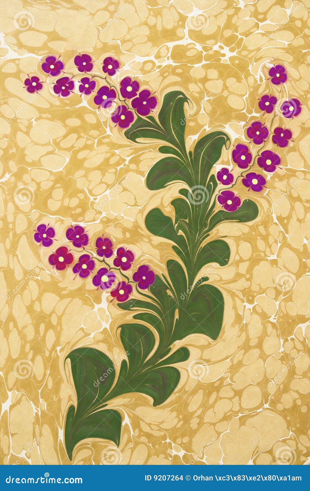 Turkish Marbled Paper Artwork Stock Photo - Image of colored, ebru: 9207264