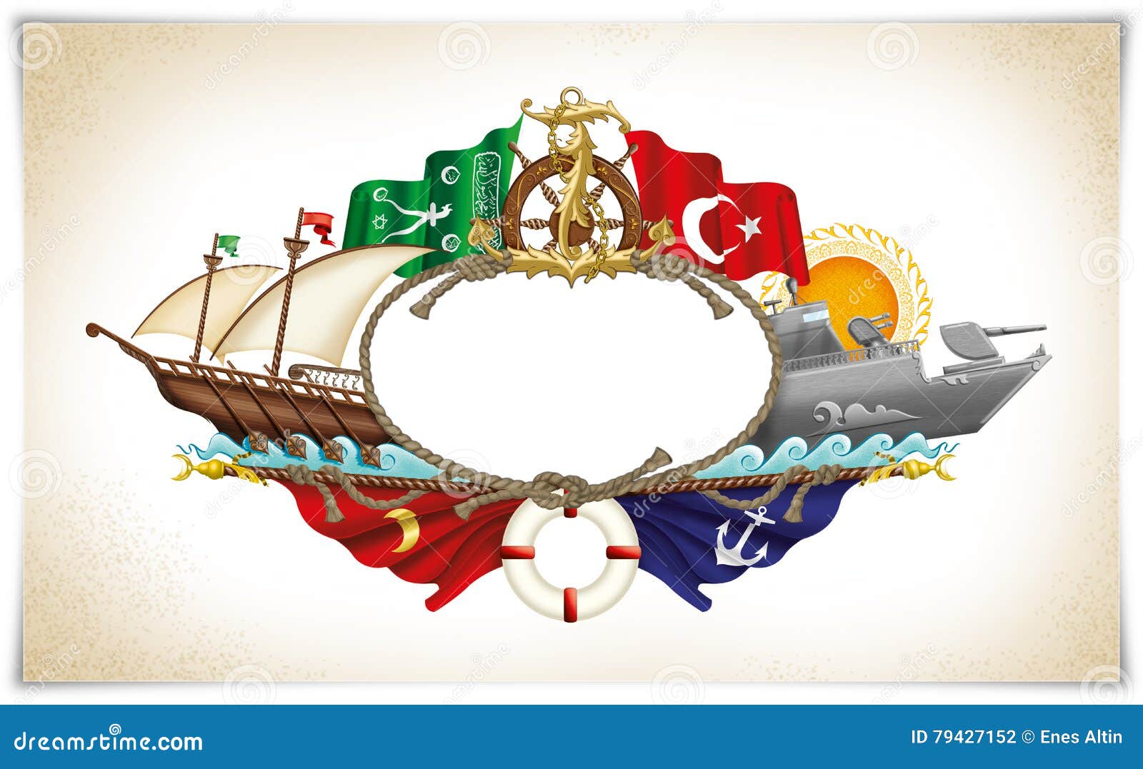 Turkish Maritime Icons Illustration Stock Illustration - Illustration ...
