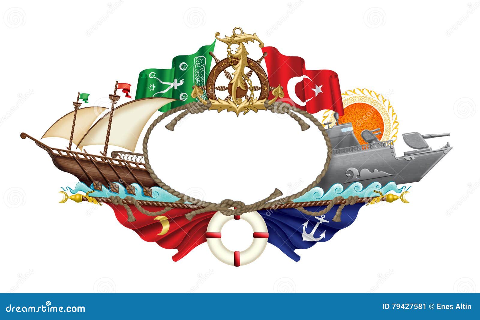 Piri Reis Portrait Sketch Drawing Vector Illustration | CartoonDealer ...