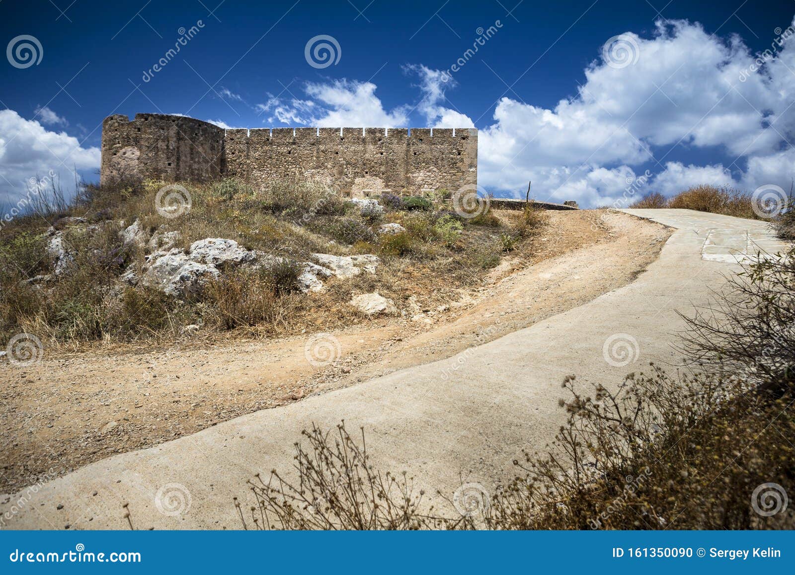 Turkish Medieval Fortress at Ancient Aptera in Crete, Stock Photo ...