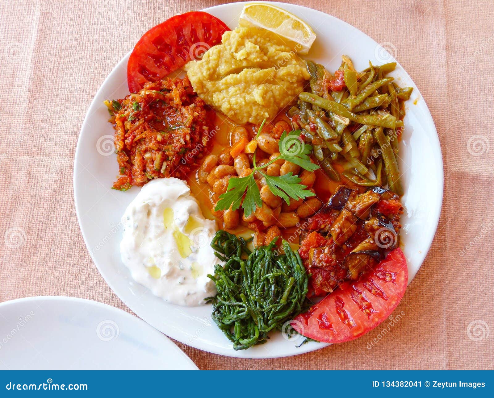 Turkish meze appetizers stock image. Image of antipasto - 134382041