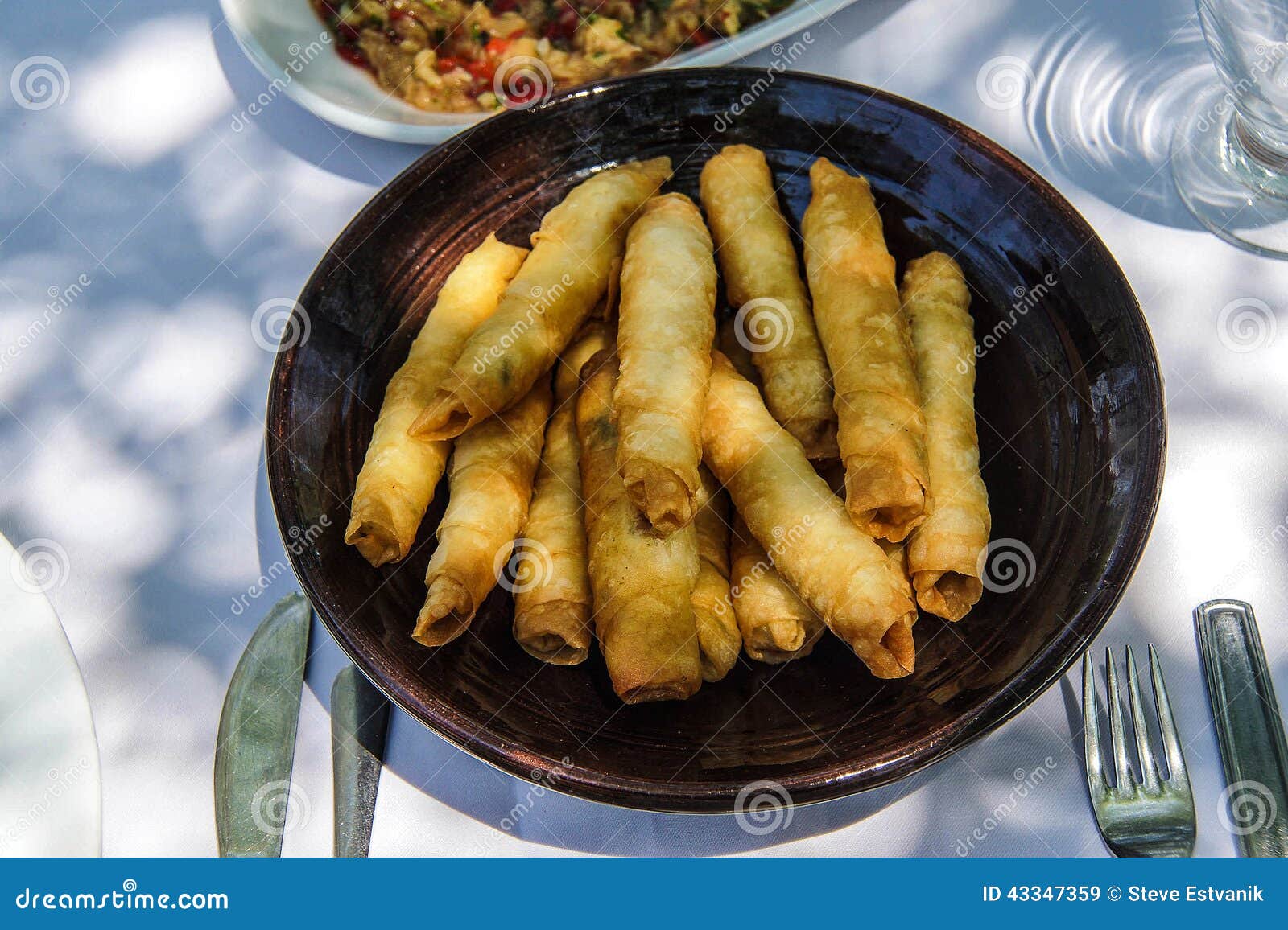 Turkish mezes appetizers stock image. Image of salad - 43347359